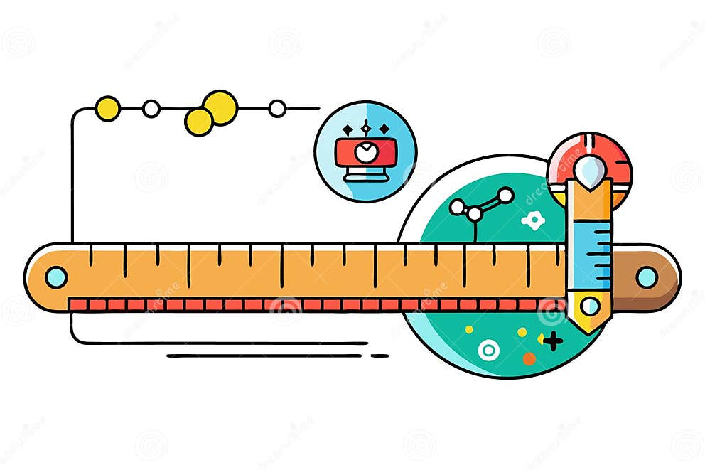Stylized Vector Drawing of Advanced Measurement and Analytics Tools ...