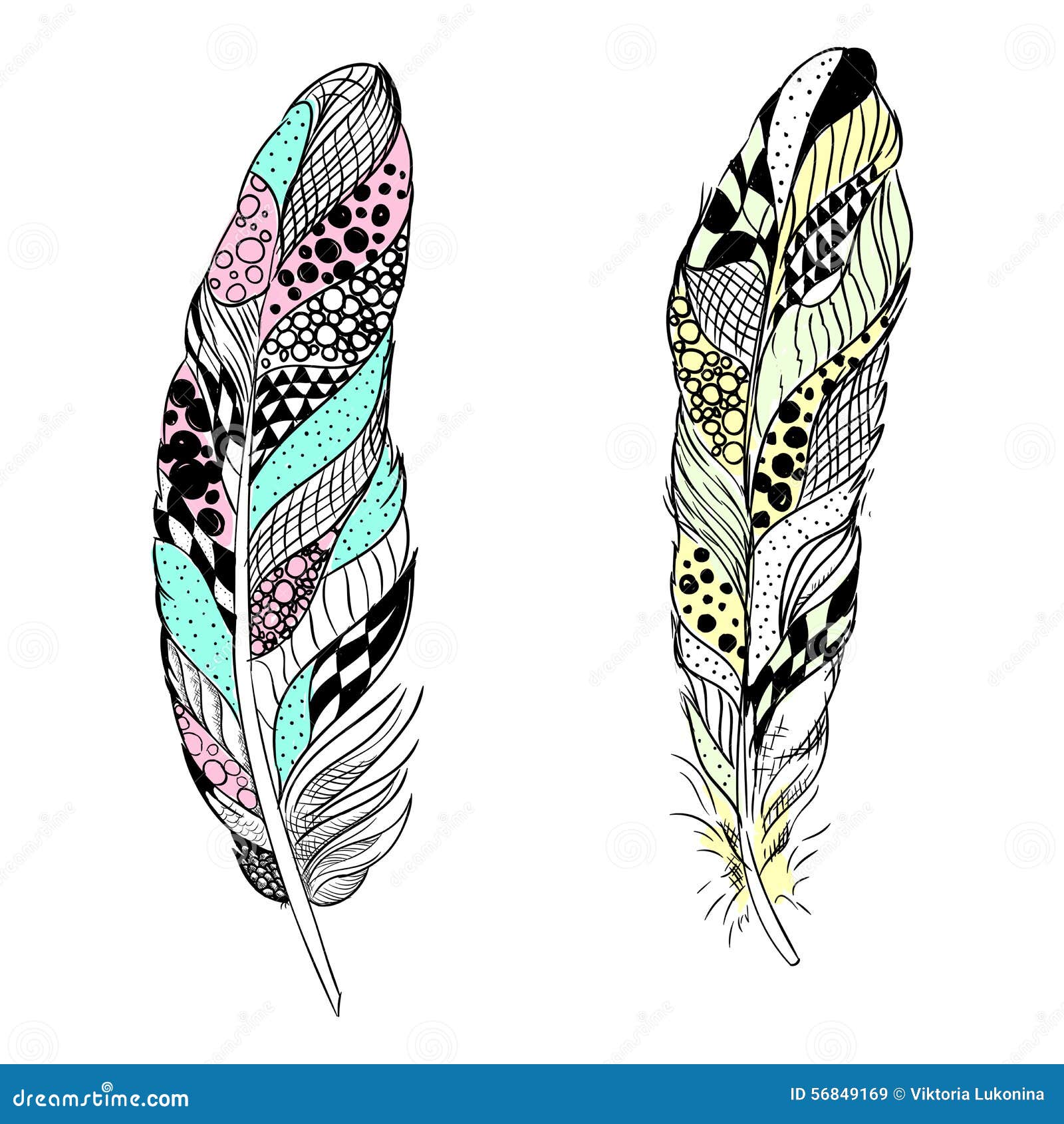 Stylized vector feathers stock vector. Illustration of american - 56849169