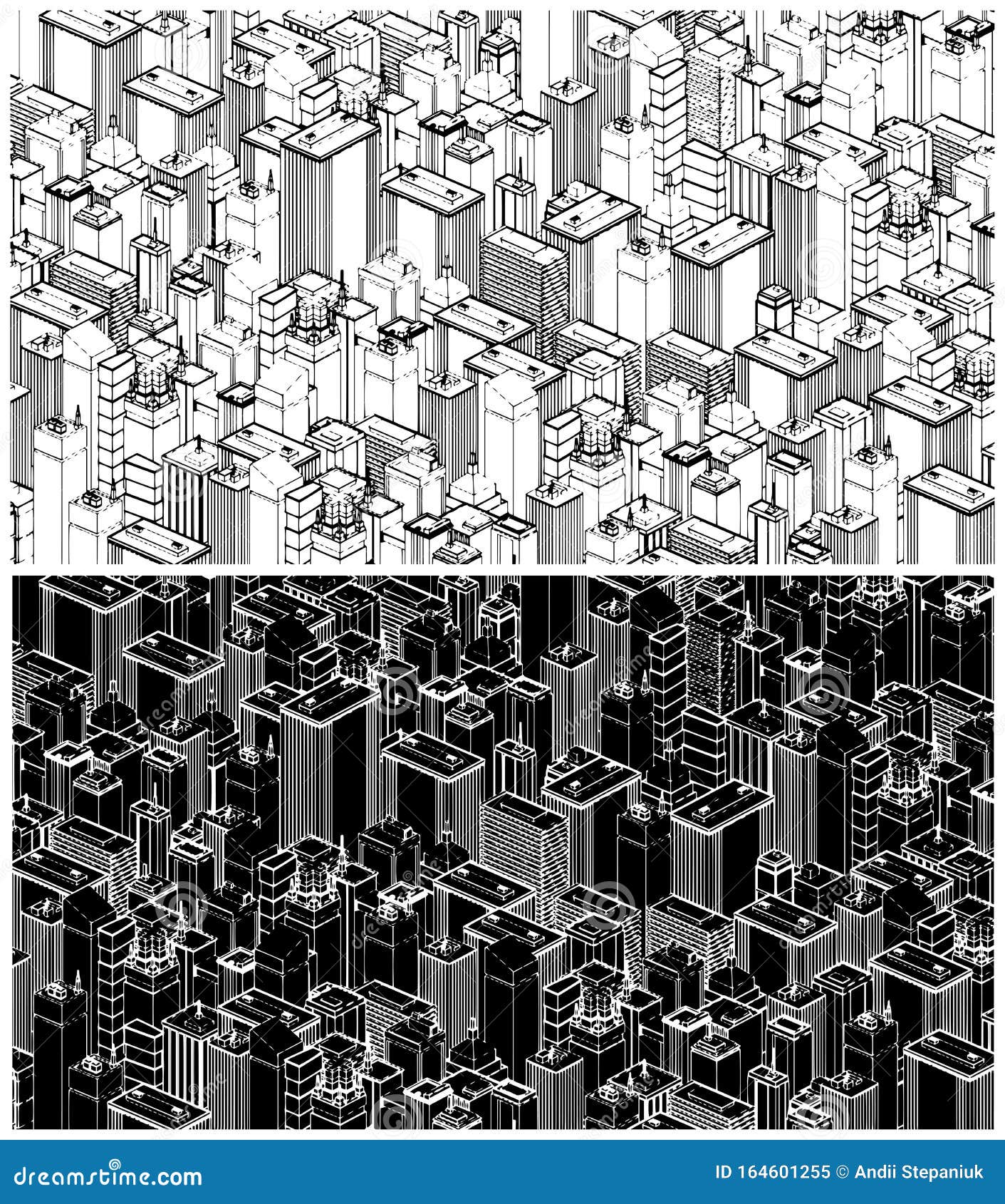 Big City Isometric View Stock Vector Illustration Of Skyline 164601255
