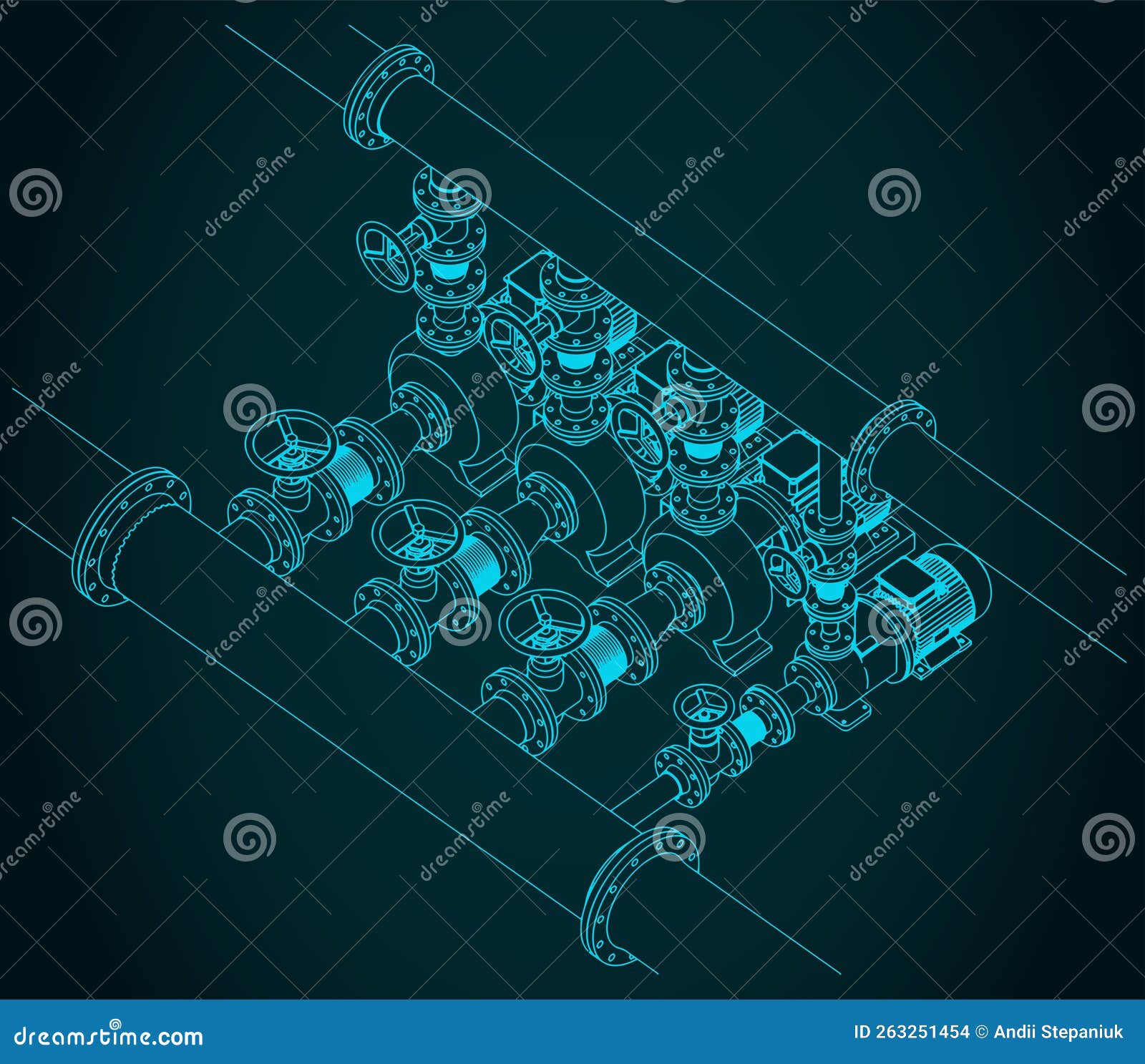 Pump station illustration stock vector. Illustration of mechanics ...