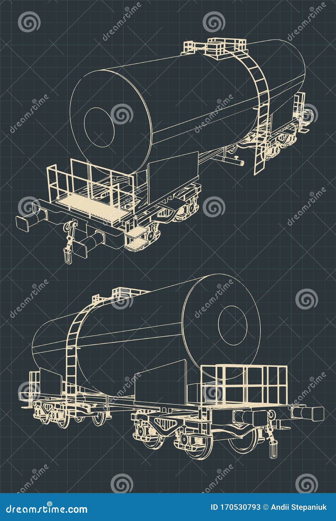 Tank Wagon blueprint stock vector. Illustration of transit - 170530793