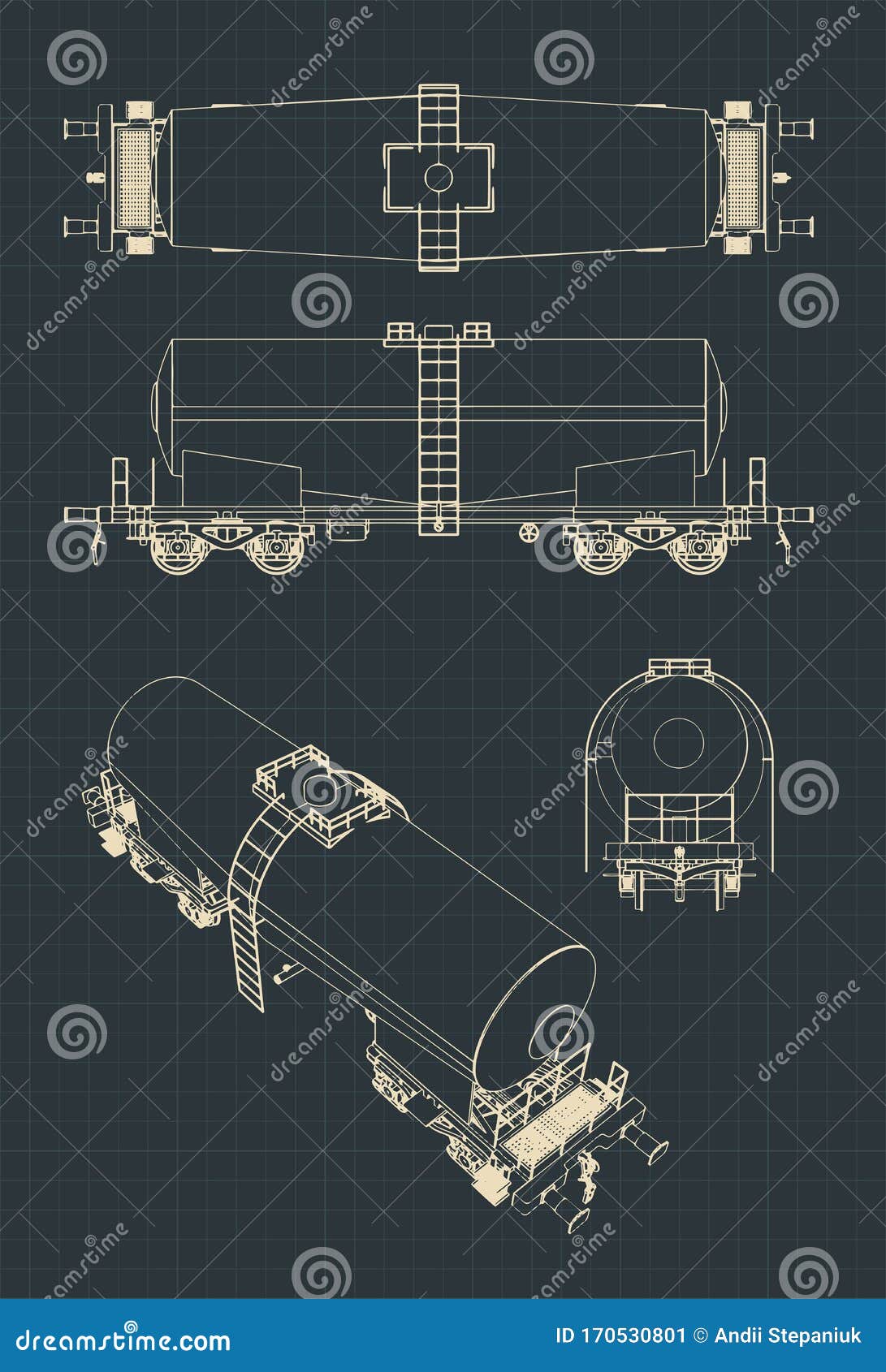Tank Wagon drawings stock vector. Illustration of transit - 170530801