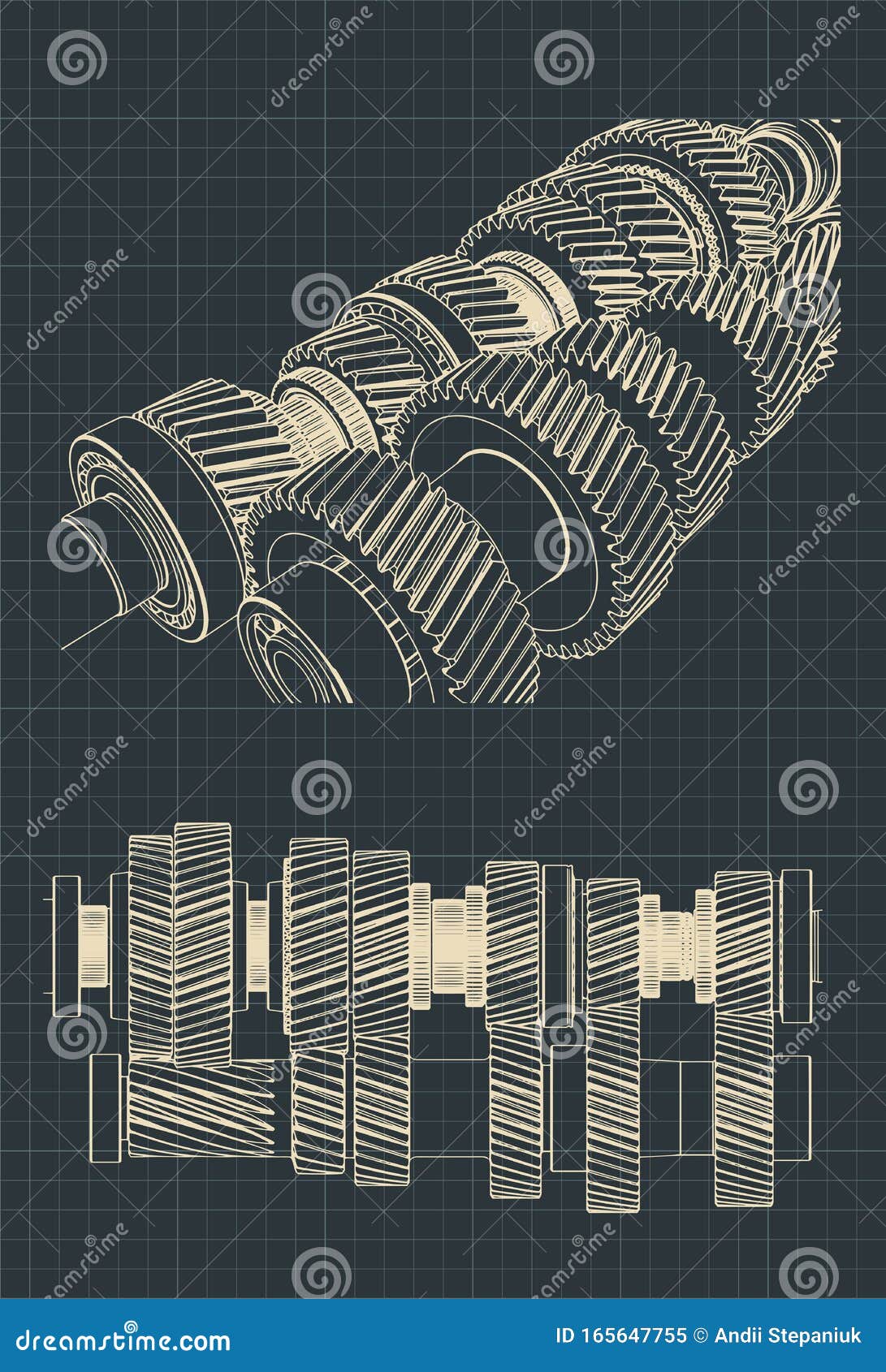 Mechanical, Gearbox, Cogwheels Cartoon Vector | CartoonDealer.com ...