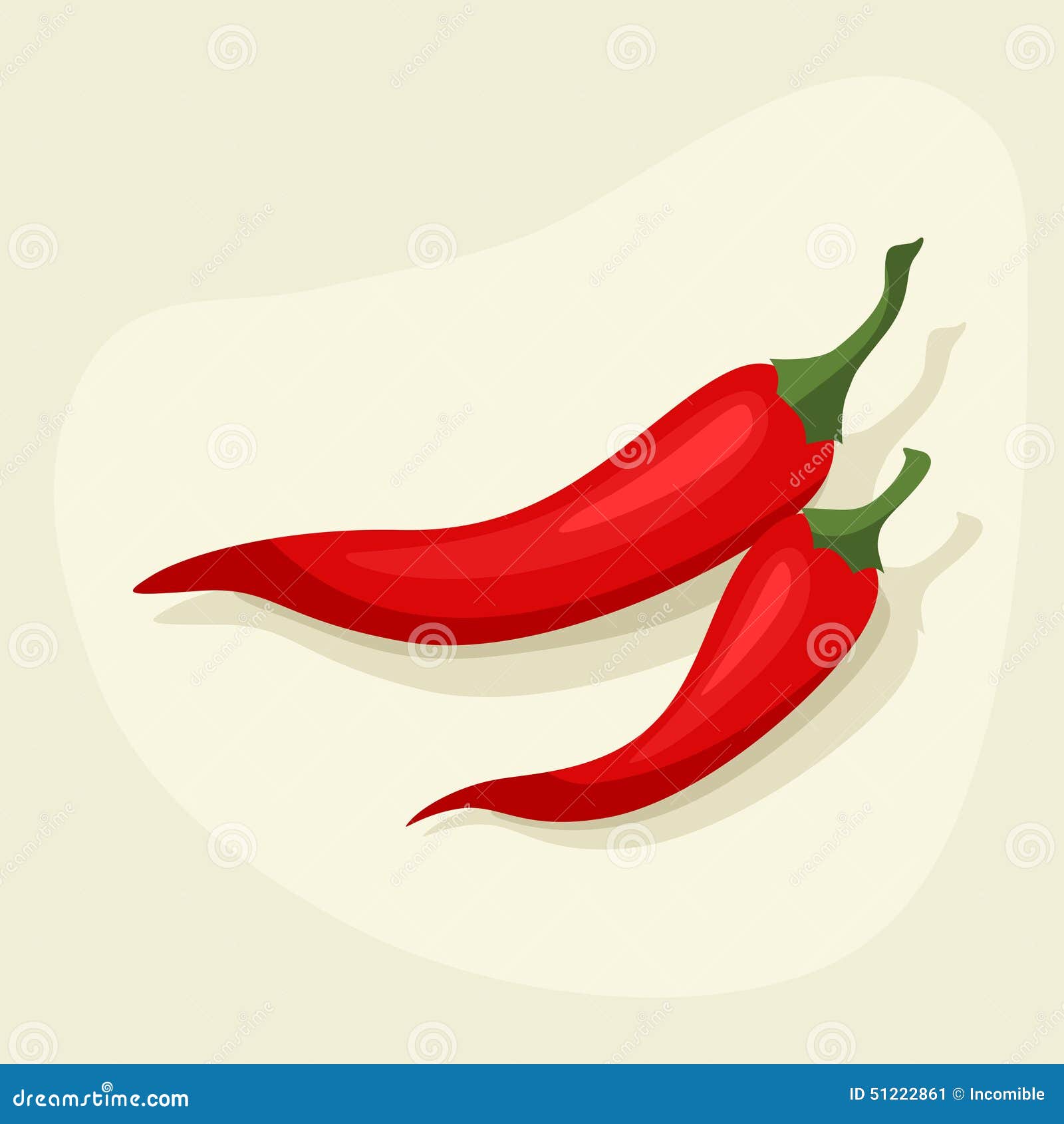 Stylized Vector Illustration of Fresh Ripe Chili Stock Vector ...