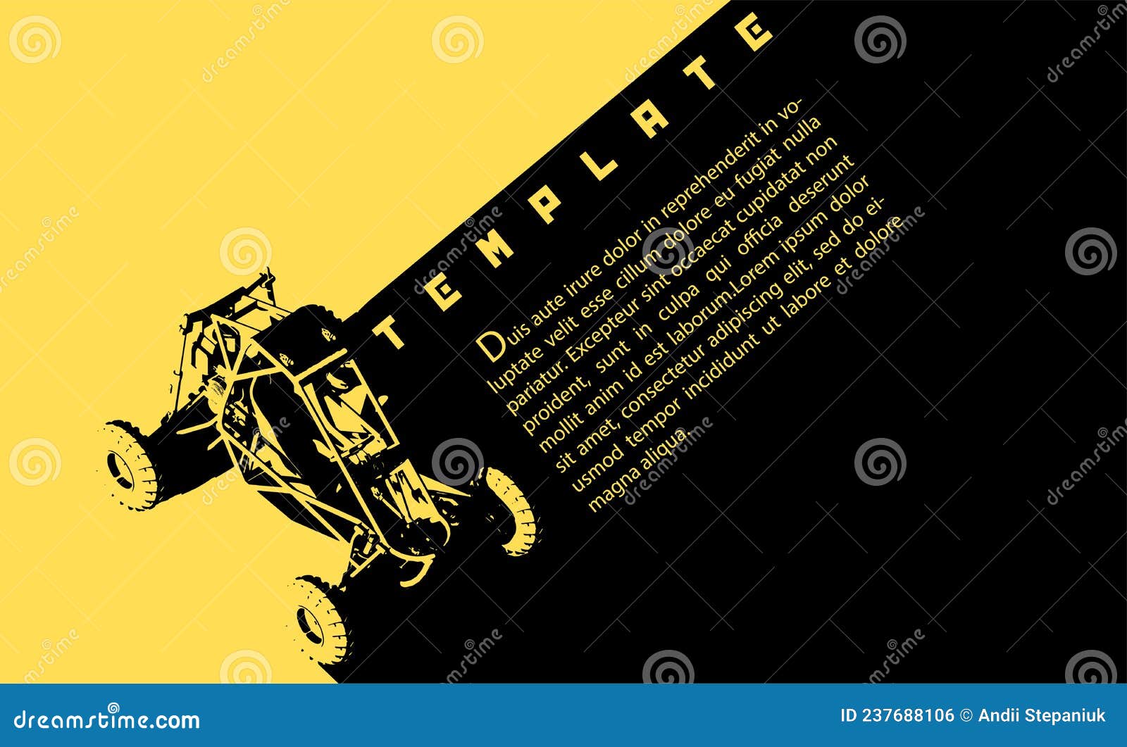 Stylized Buggy Race Template Vector Illustration | CartoonDealer.com ...