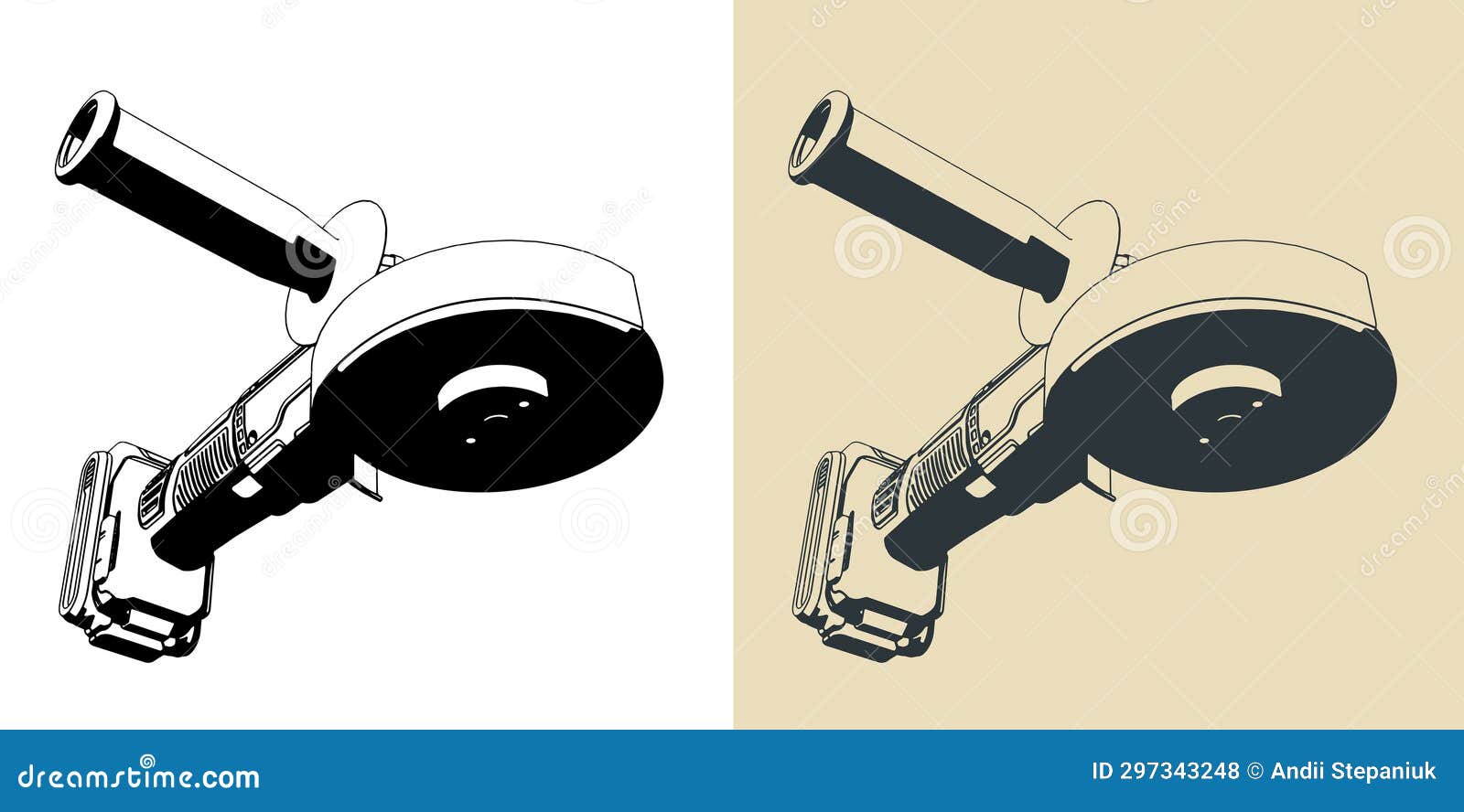 Cordless Angle Grinder Illustrations Stock Vector - Illustration of ...