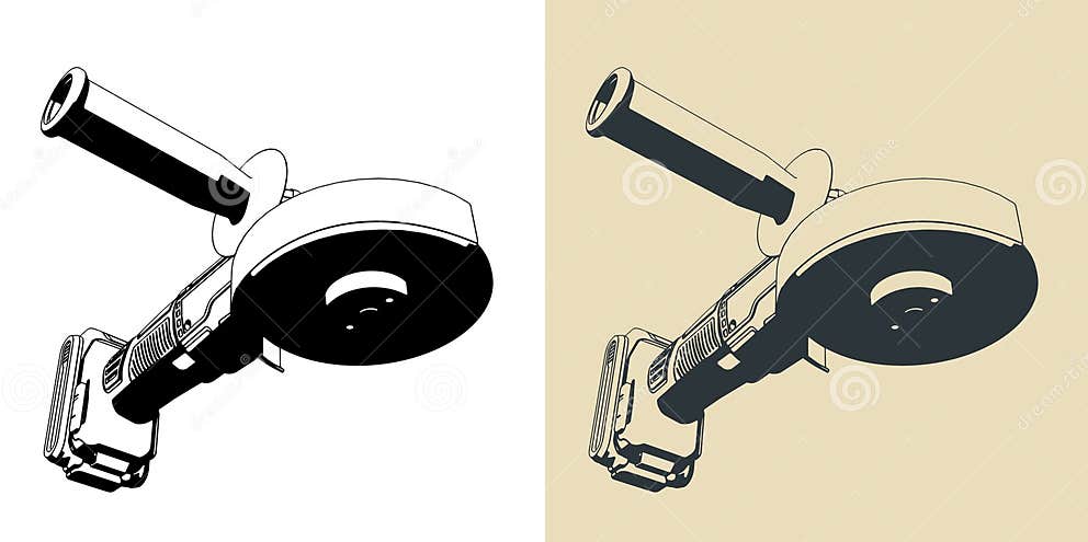Cordless Angle Grinder Illustrations Stock Vector - Illustration of ...