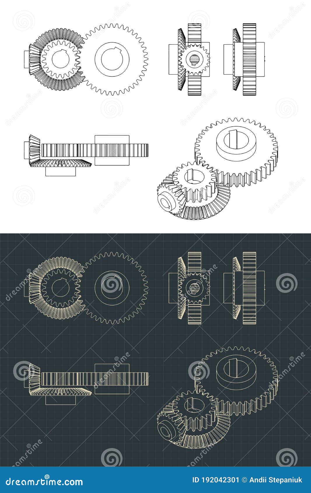 Gears Drawings Illustrations Stock Vector - Illustration of gear ...