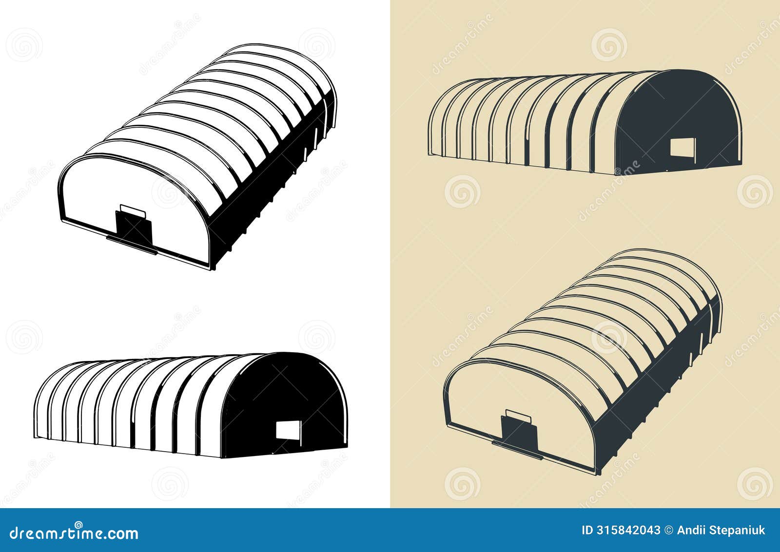 Military Hangar Building For Aircraft Storage Icon Stock Image ...