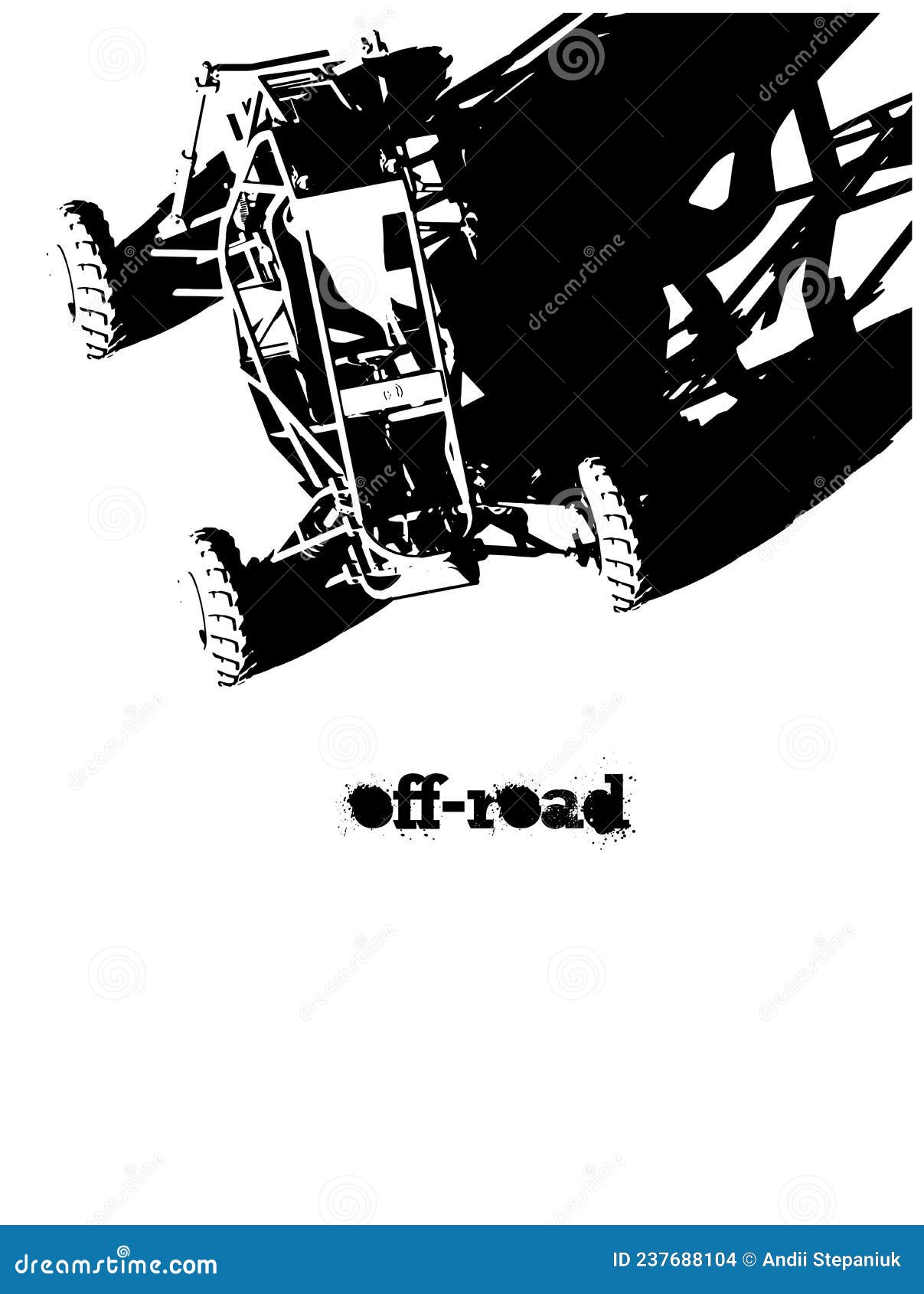 Stylized Buggy Race Template Stock Vector - Illustration of shadow ...