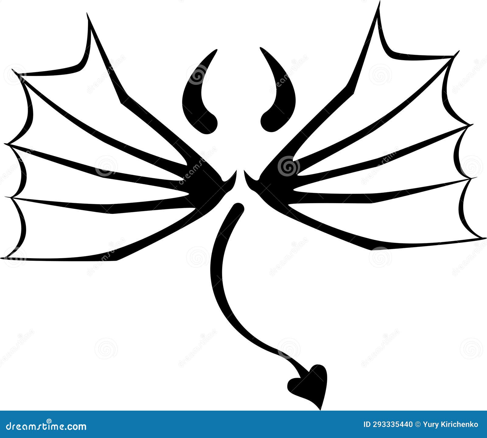 Stylized Vector Image of the Demons Wings Stock Illustration ...