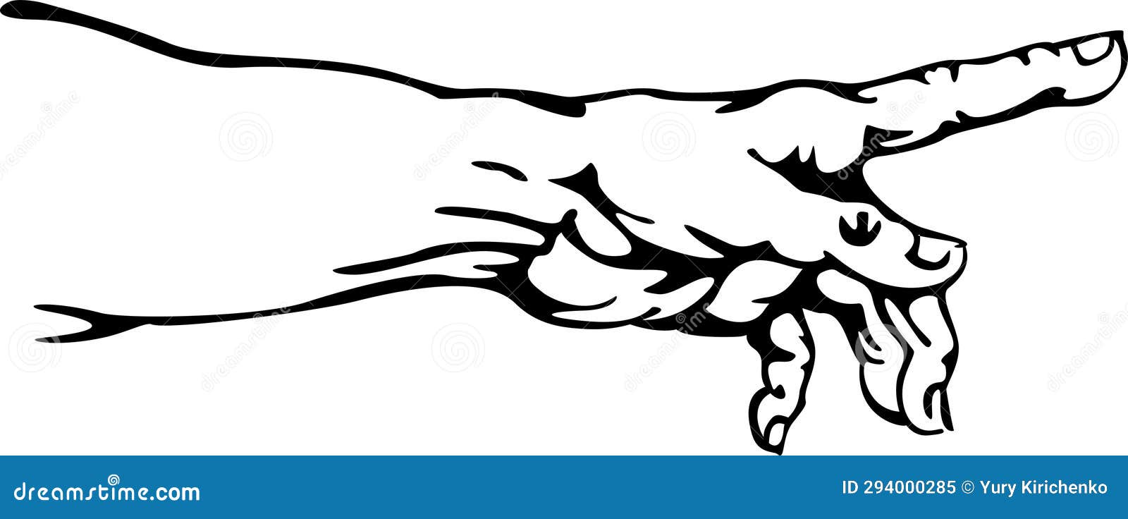 Stylized Vector Image of the Mens Hand Stock Image - Illustration of ...