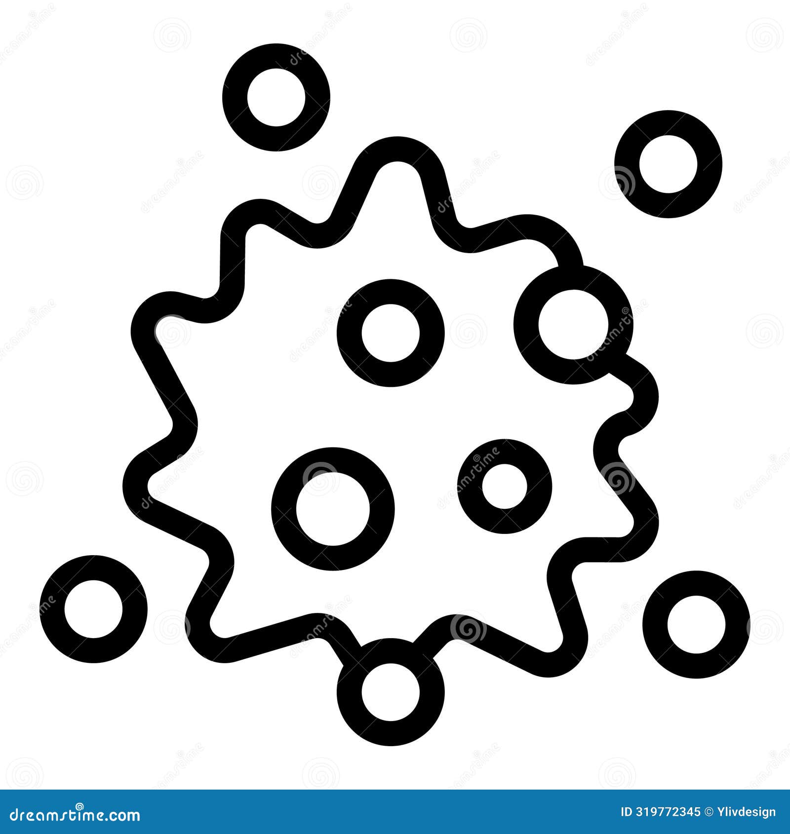 Abstract Bacterial Symphony: A Minimalistic Ode To Microbes. Concept ...