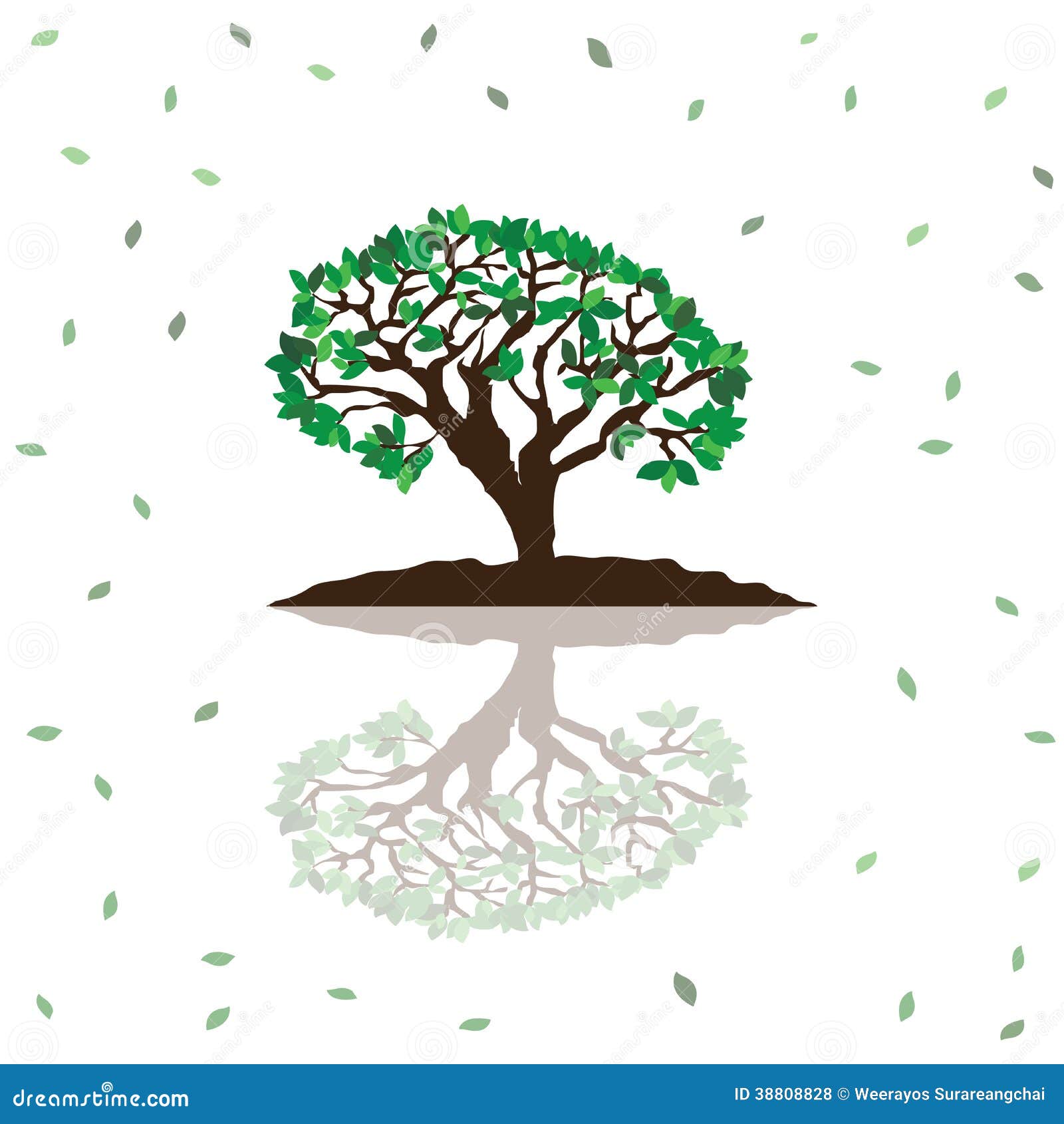 Stylized vector tree stock vector. Illustration of decoration - 38808828