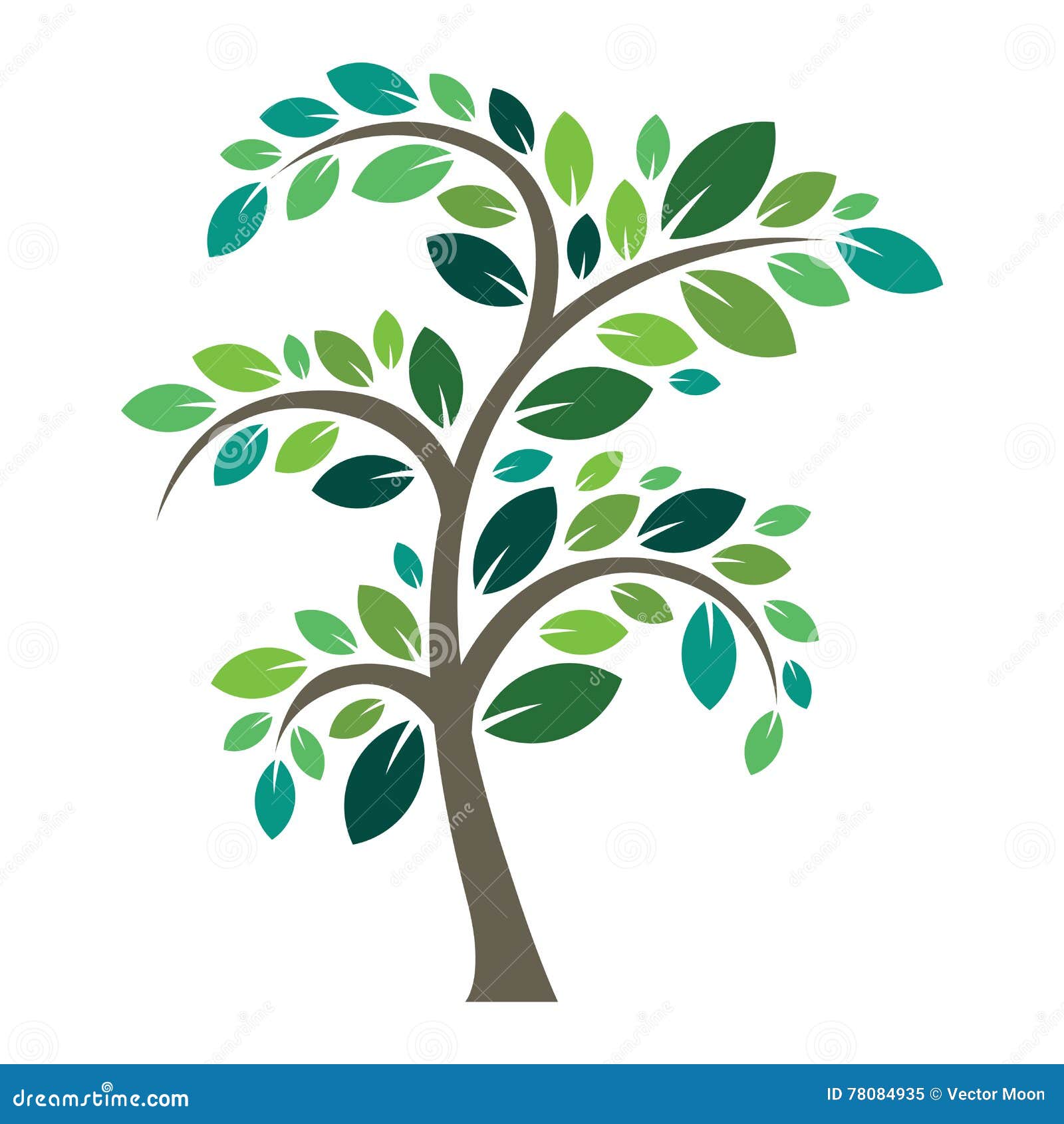 Stylized Vector Tree Logo Icon Stock Vector - Illustration of graphic ...