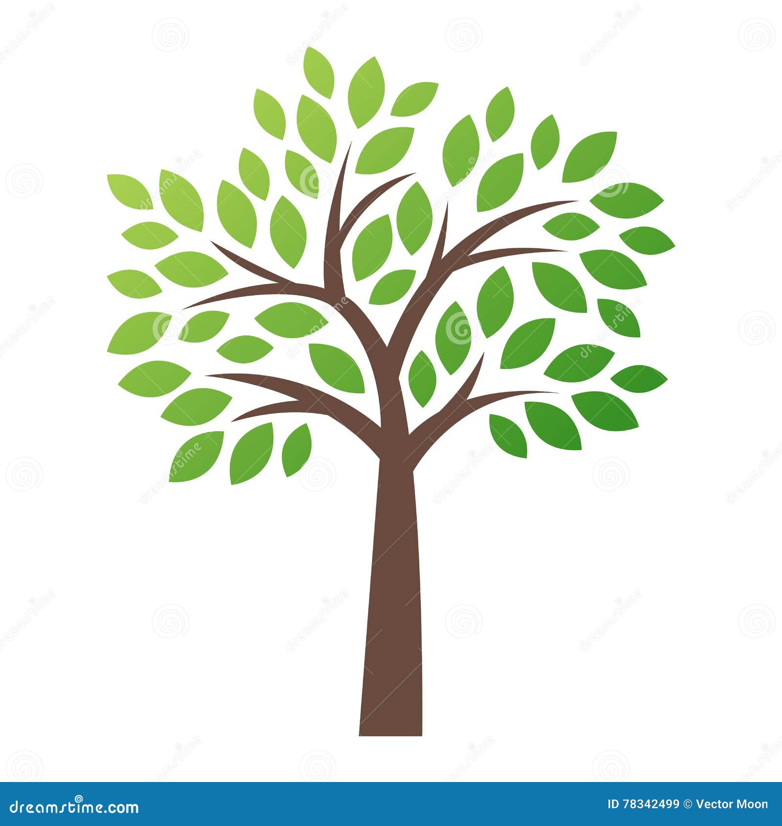 Stylized Vector Tree Logo Icon Stock Vector - Illustration of logo ...
