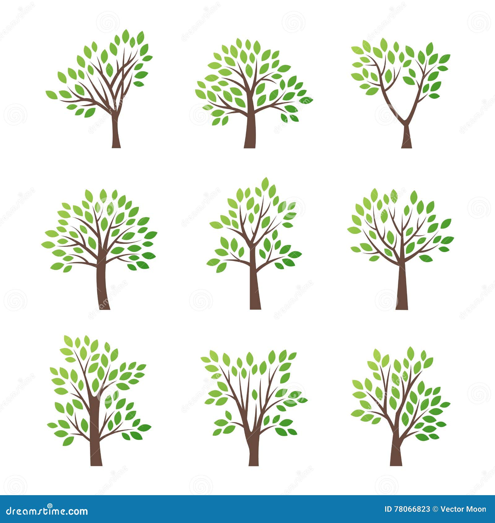 Stylized Vector Tree Logo Icon Stock Vector - Illustration of branch ...