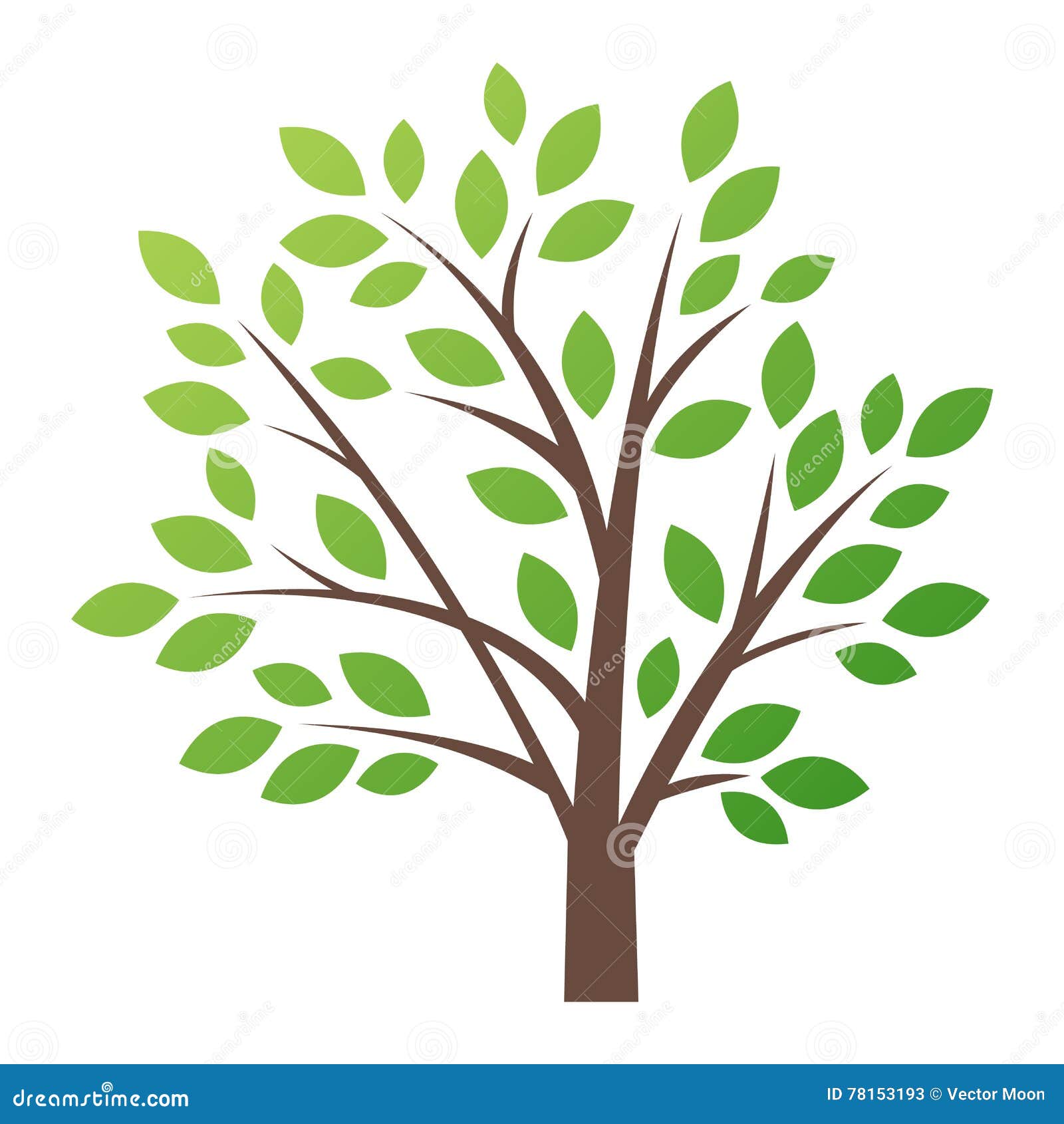 Stylized Vector Tree Logo Icon Stock Vector - Illustration of style ...