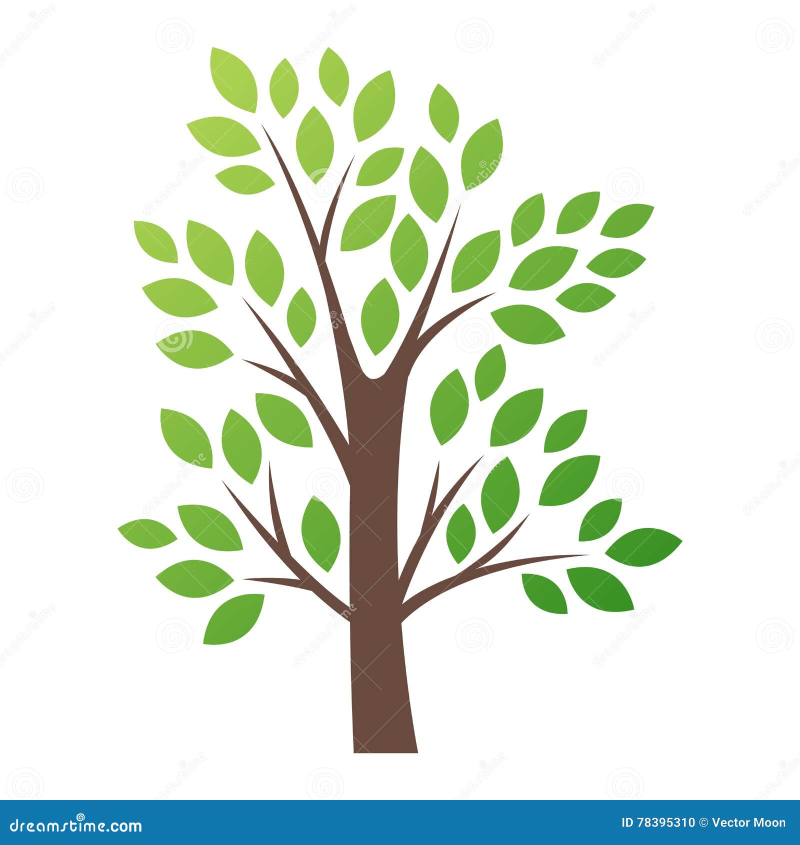 Stylized Vector Tree Logo Icon Stock Vector - Illustration of style ...