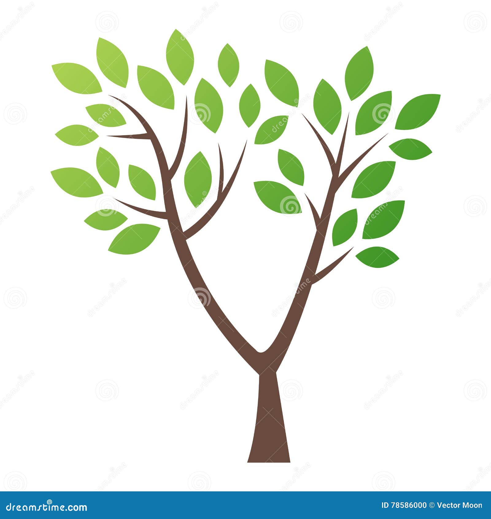 Stylized Vector Tree Logo Icon Stock Vector - Illustration of style ...