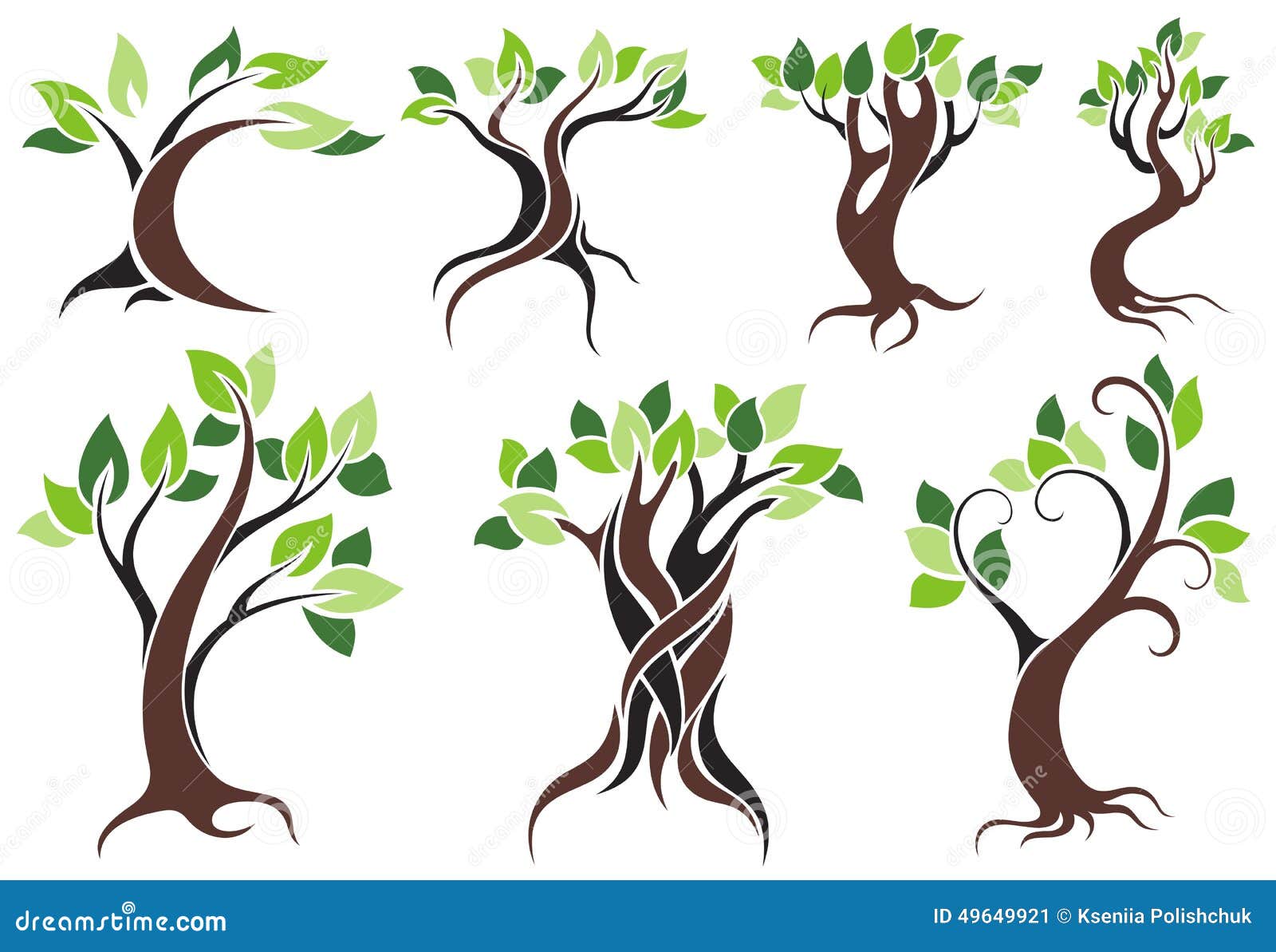 Stylized vector tree stock vector. Illustration of environment - 49649921