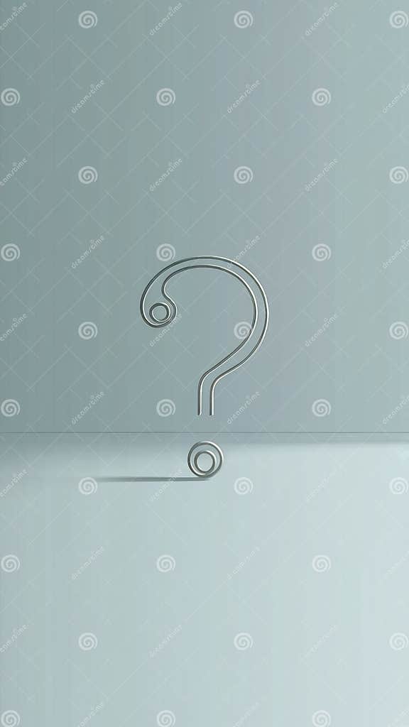 Stylized Vertical Question Mark with Sleek Design and Subtle 3D Effect ...
