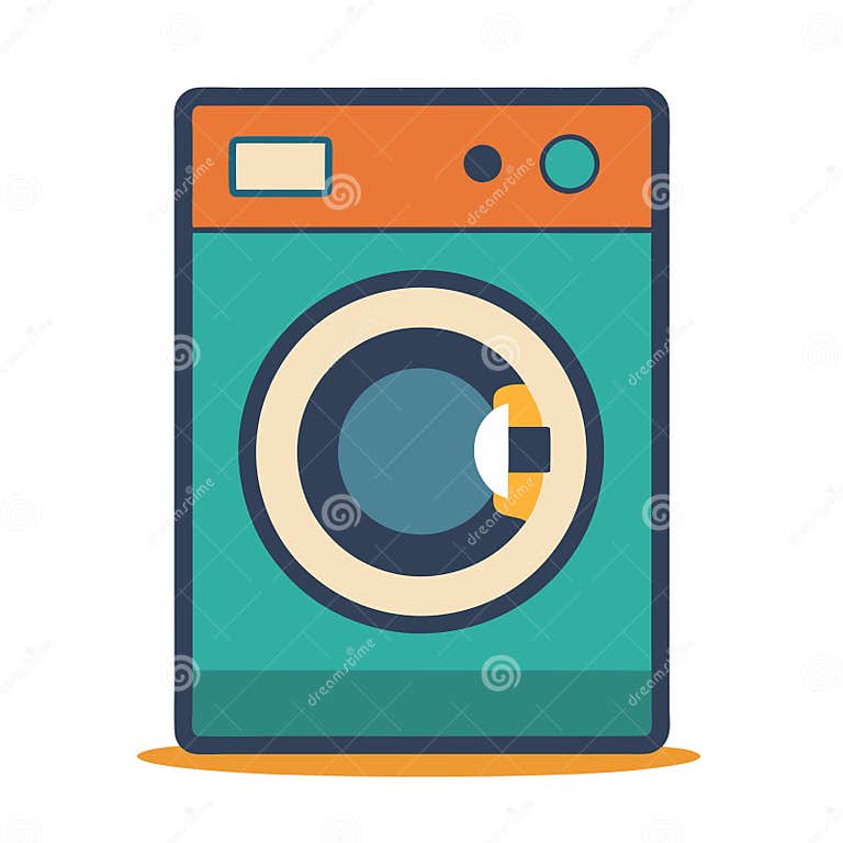 Stylized Washing Machine with a Simplistic Design Stock Photo - Image ...