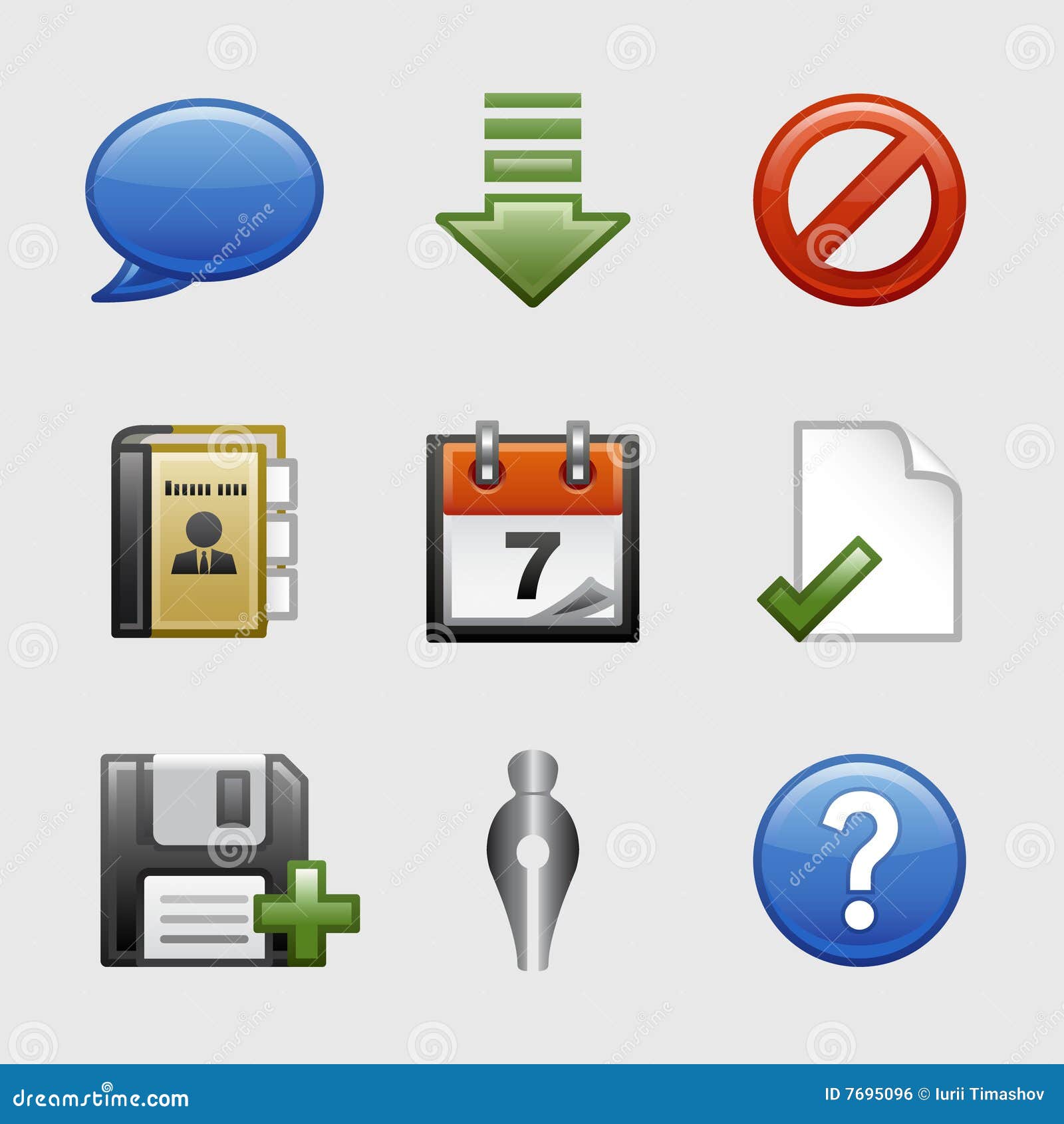 Stylized web icons, set 02 stock vector. Illustration of computer - 7695096