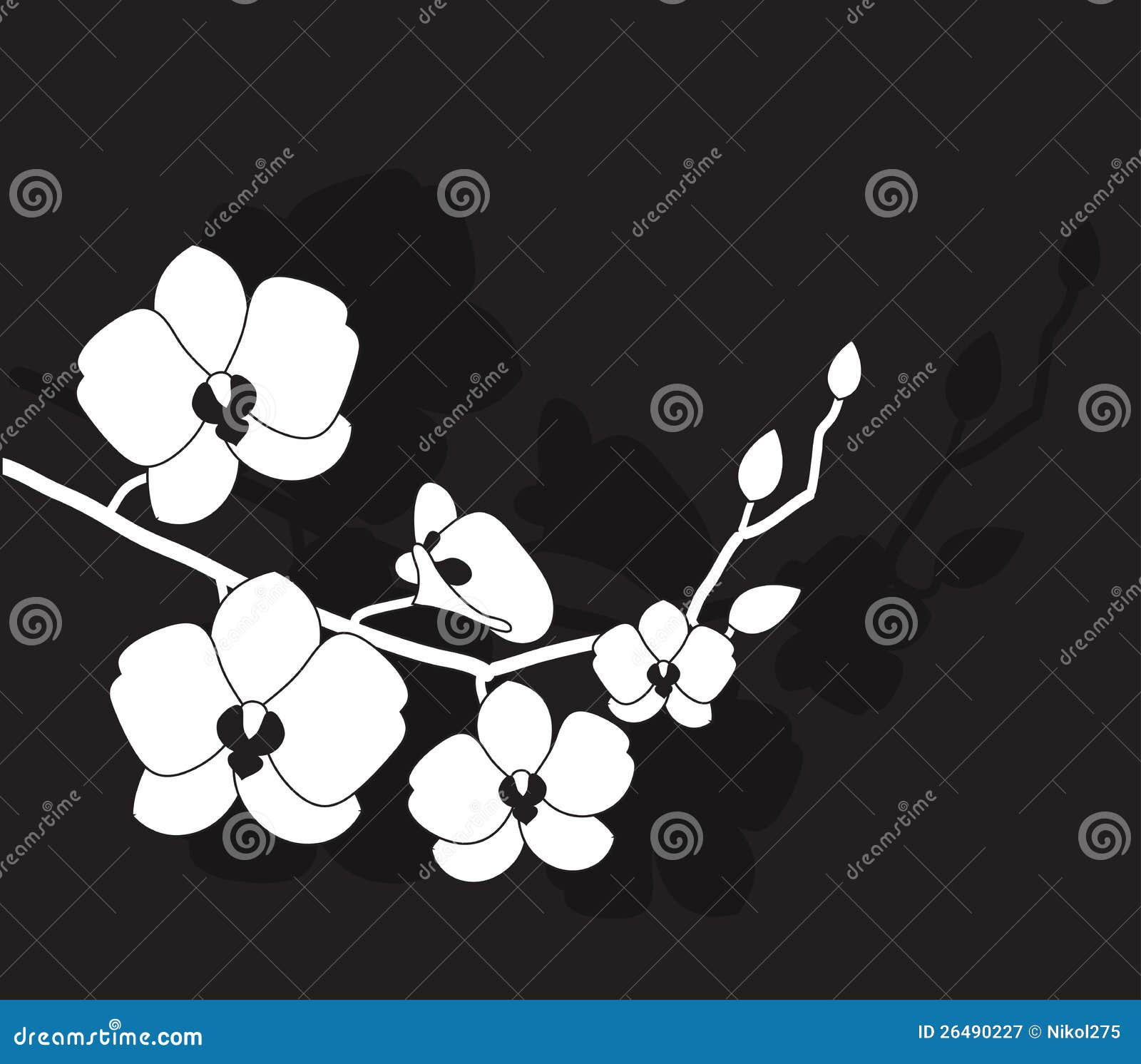 White Orchid Logo Design Template In Simple Minimal Linear Style ...