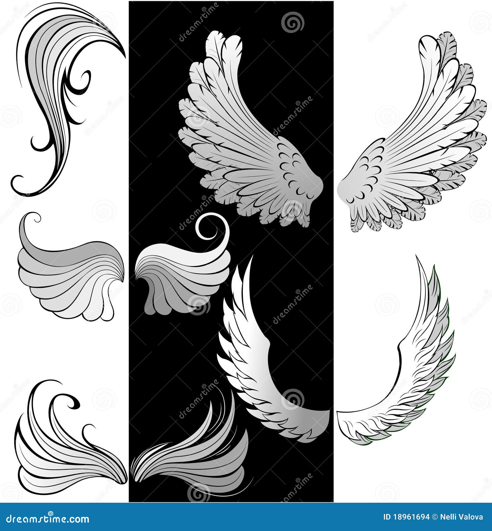 Stylized Wings Vector Illustration | CartoonDealer.com #18961694