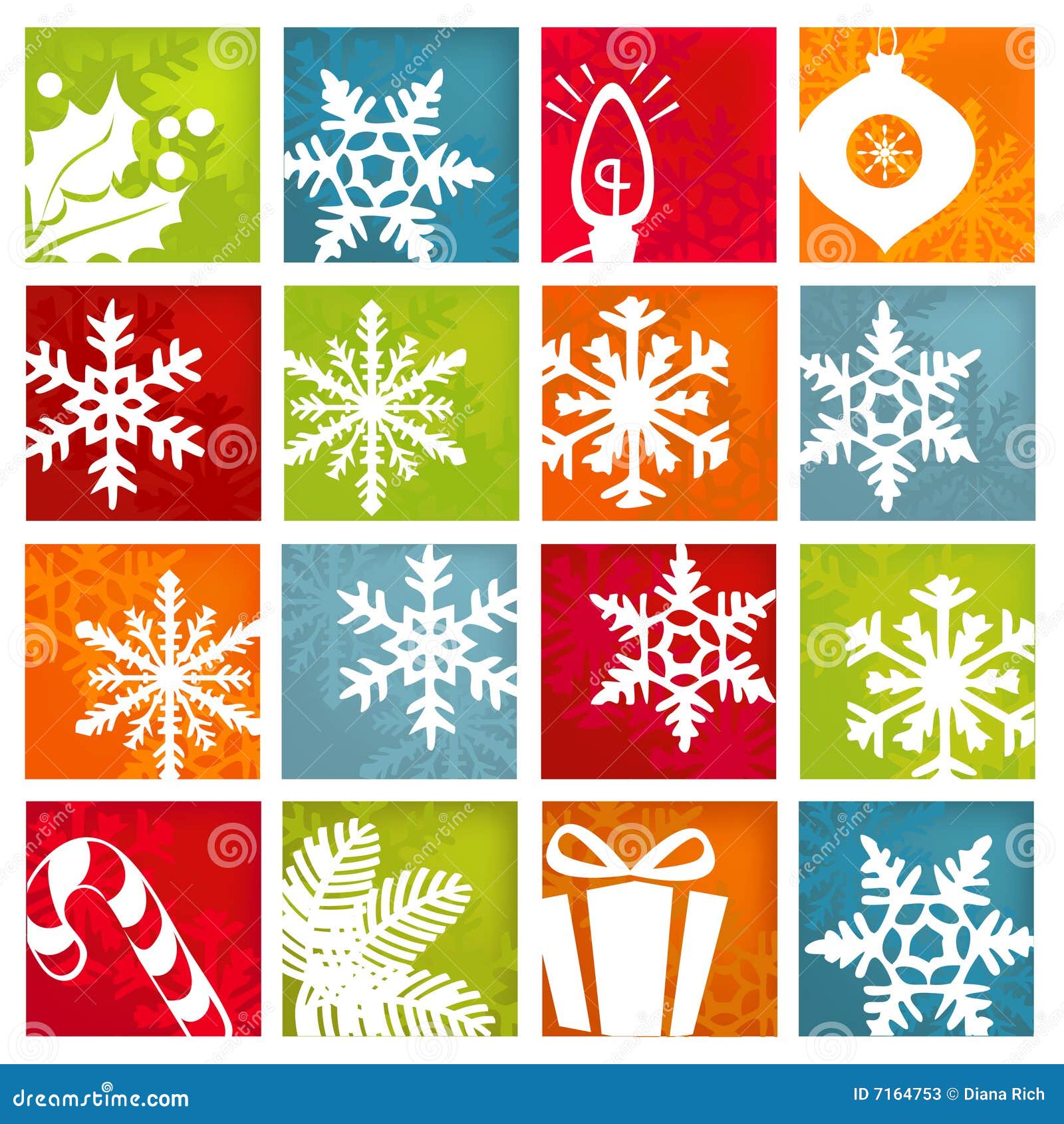 Winter Holiday Symbols Bundle. Christmas Celebration Vector ...