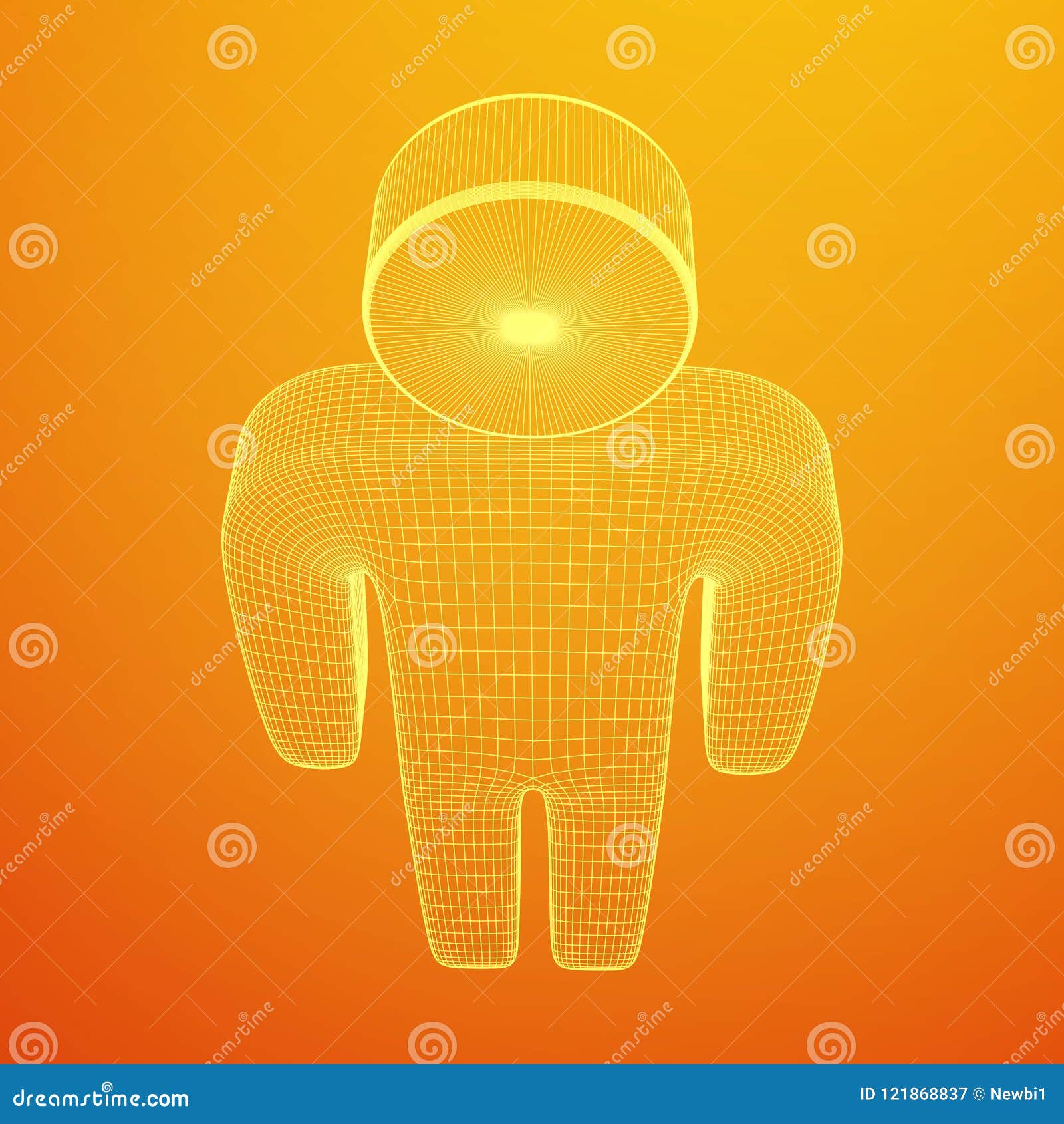 Stylized wire symbol man stock vector. Illustration of icon - 121868837