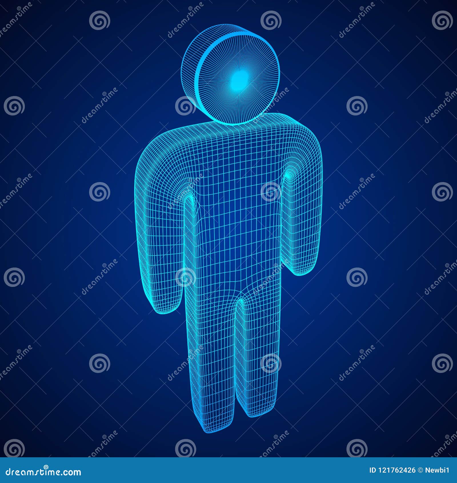 Stylized wire symbol man stock vector. Illustration of corporate ...