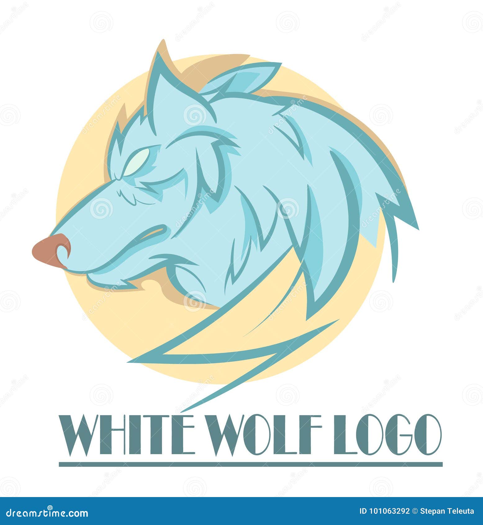 Stylized wolf head logo stock vector. Illustration of color - 101063292