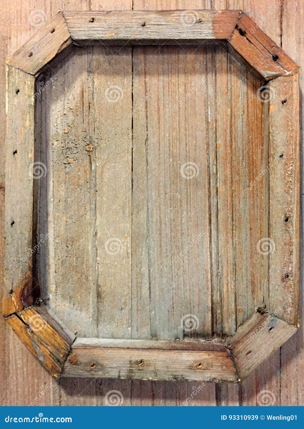 A Stylized Wooden Frame on Wood Stock Image - Image of background, word ...