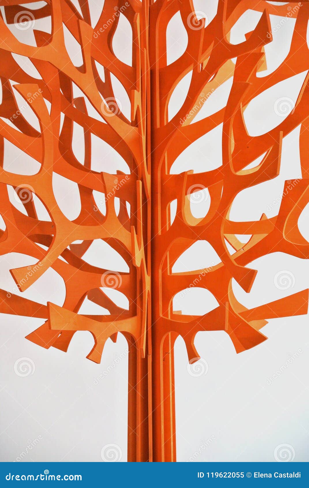 Stylized wooden tree stock image. Image of sculpture - 119622055