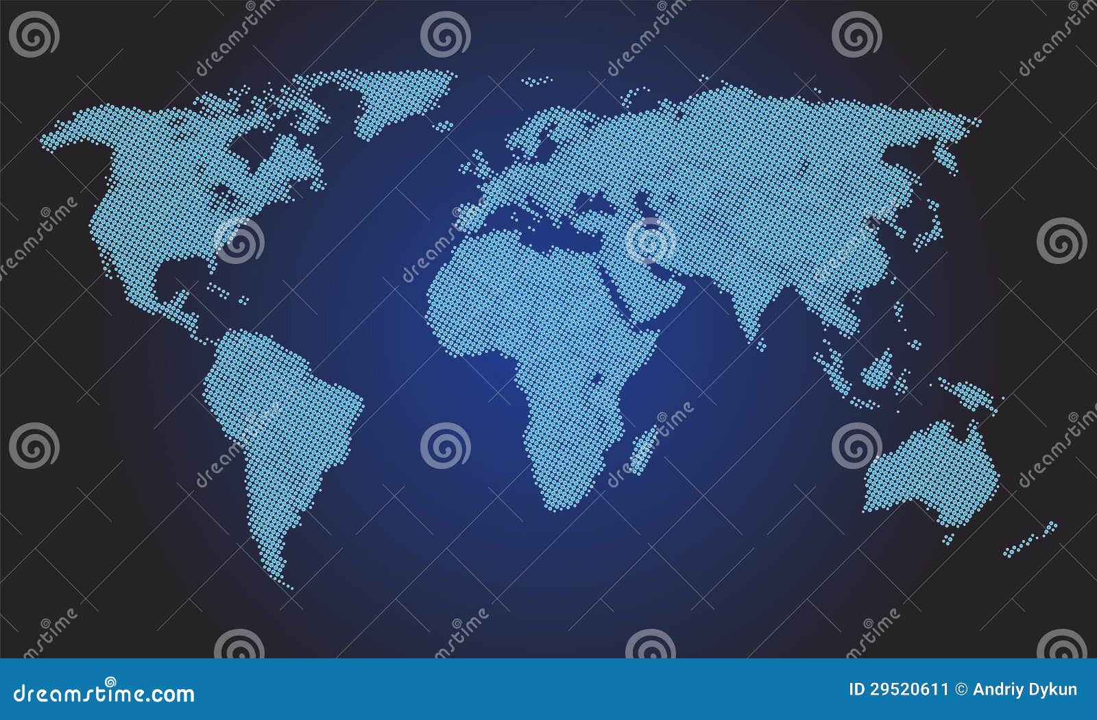 Stylized World Map With Tourist Attraction Symbols. Simple Geographical ...
