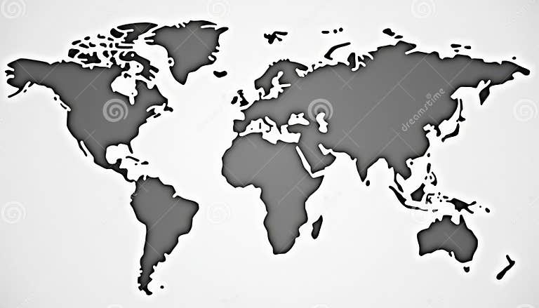 Stylized World Map with Gradient Colors - Educational and Data ...