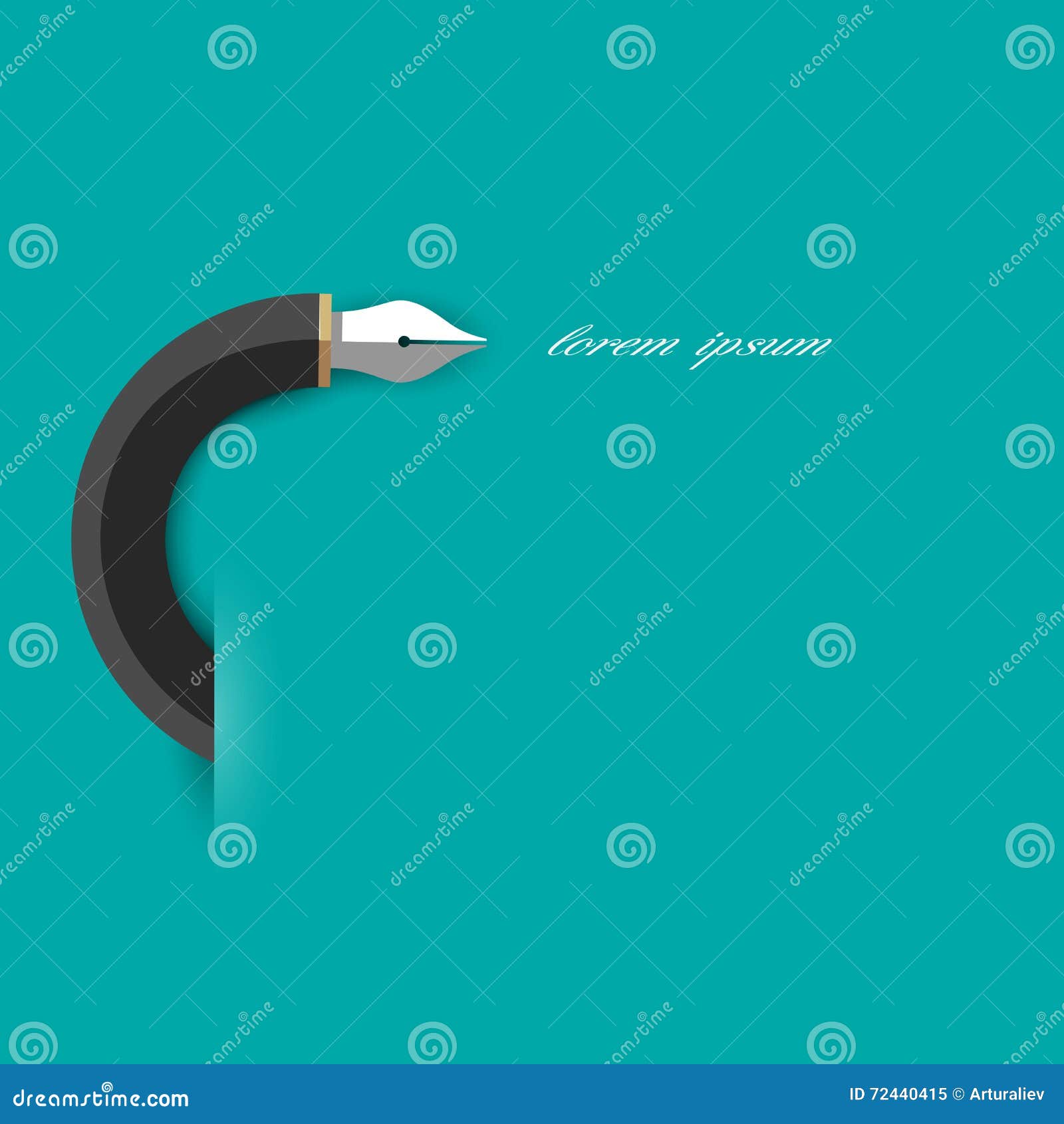 Stylized writing pen stock vector. Illustration of corporate - 72440415