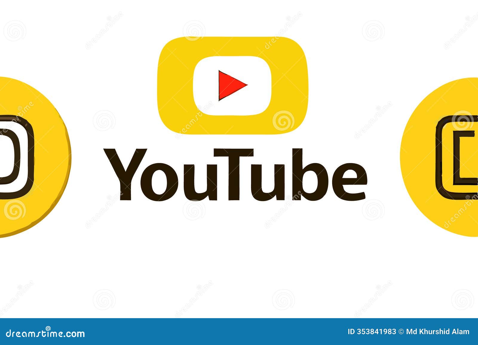 Stylized YouTube Inspired Play Button Designs with Artistic ...