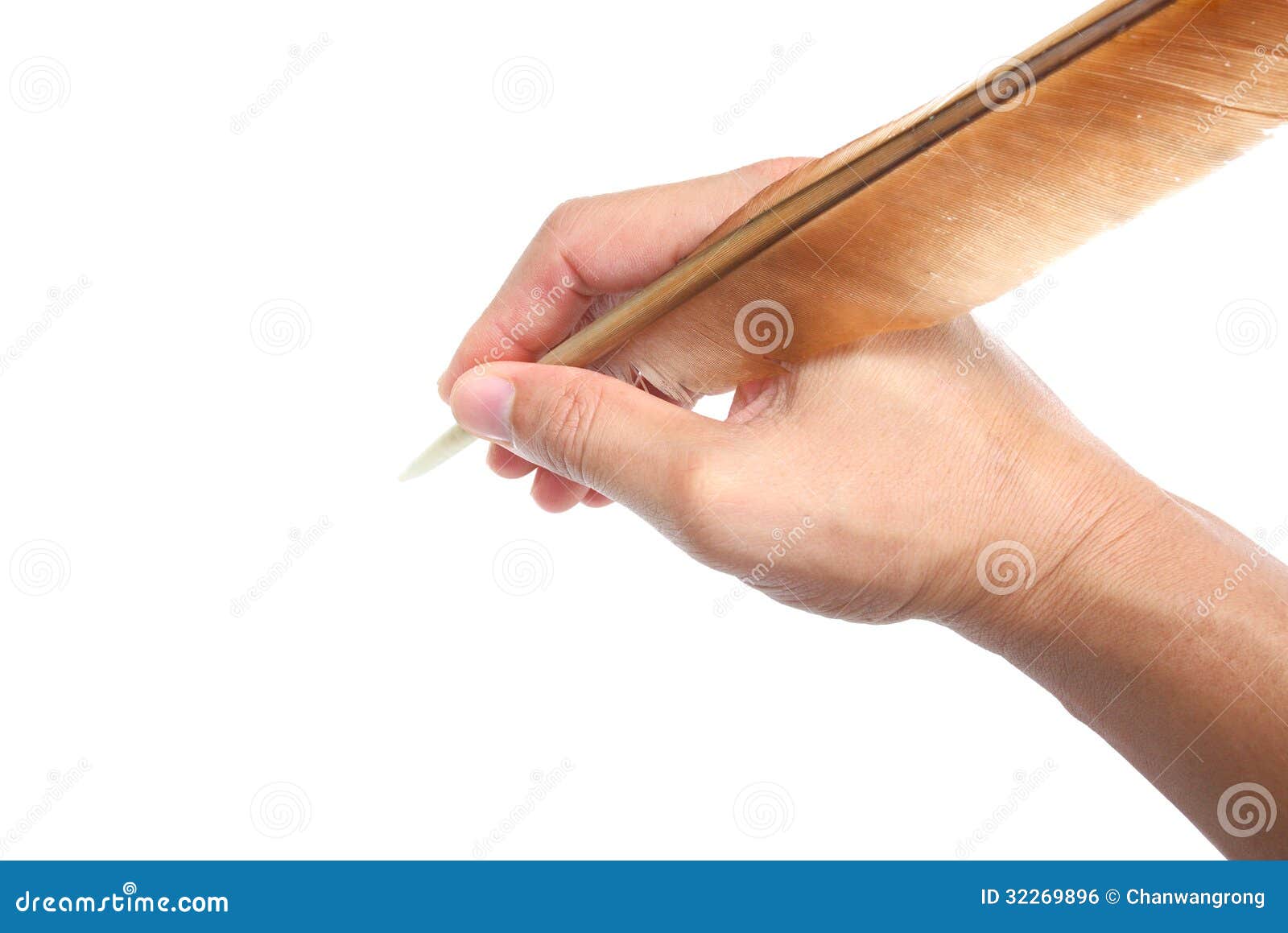 Stylo de main et de plume photo stock. Image du auteur - 32269896