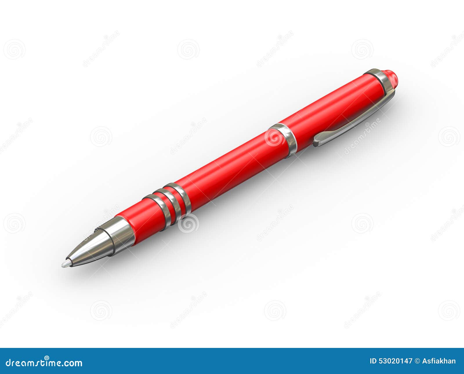 Stylo du rouge 3d illustration stock. Illustration du signe - 53020147