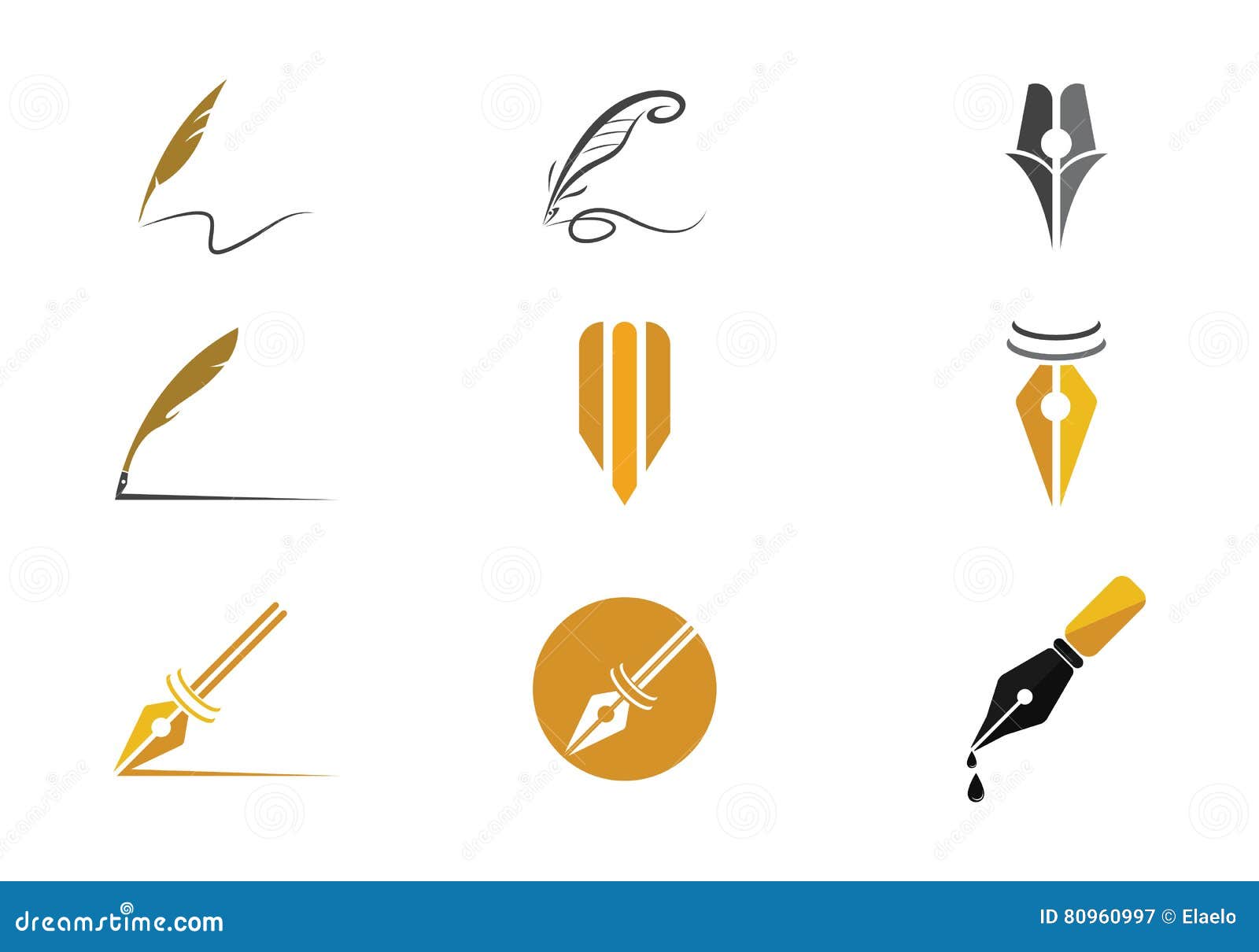 Stylo Logo Vector de plume illustration de vecteur. Illustration du ...