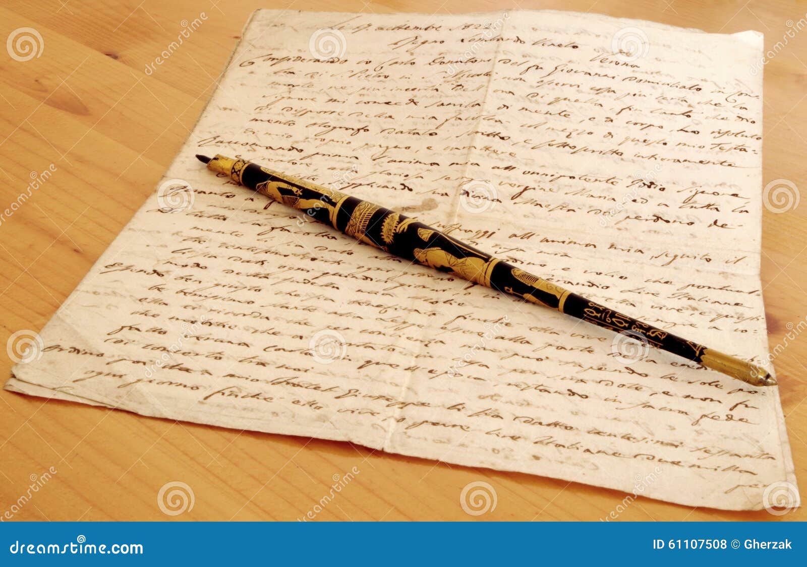 Stylus and Ancient Manuscript Stock Photo - Image of collectable ...