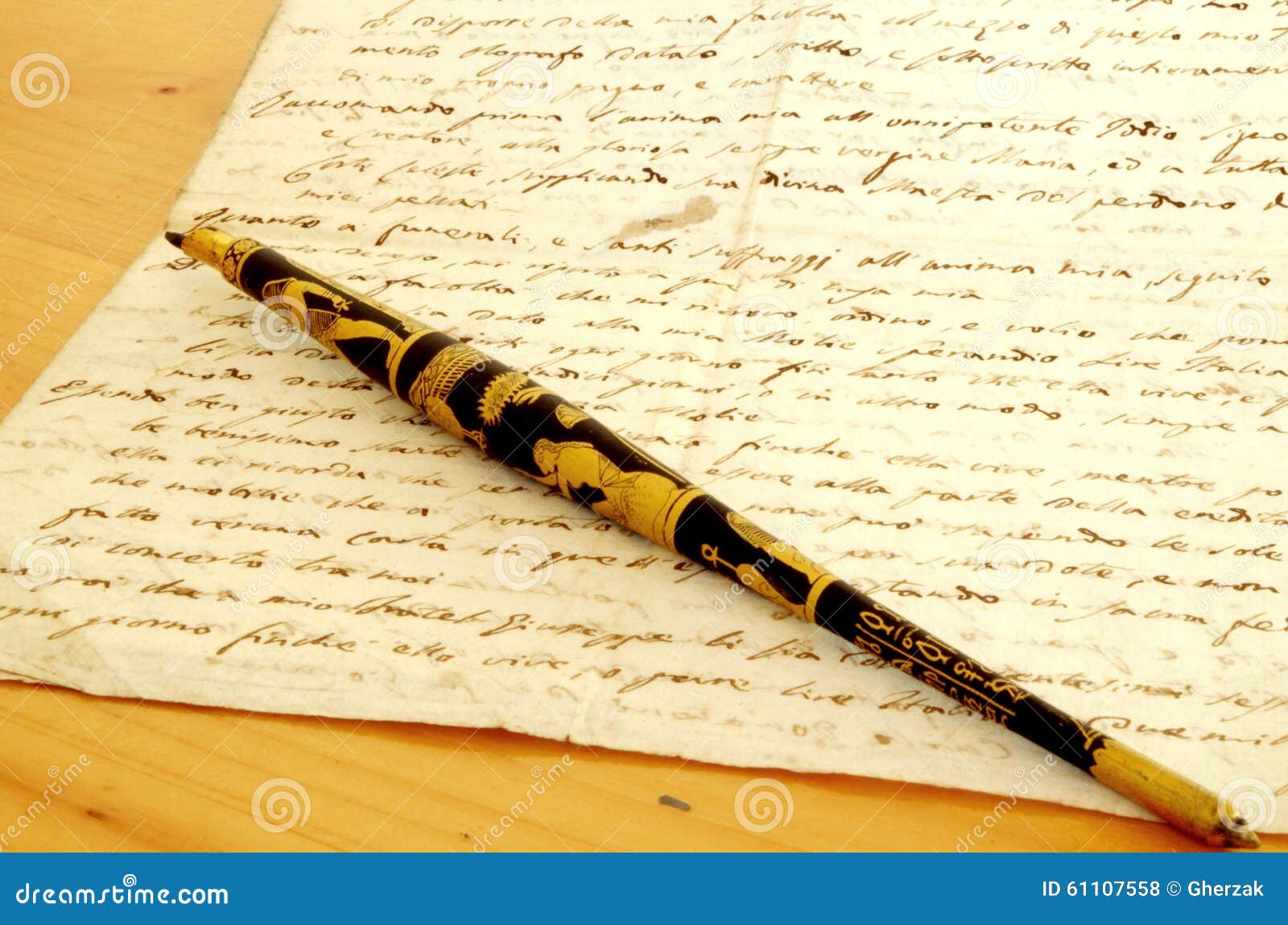 Stylus and Ancient Manuscript Stock Photo - Image of medieval, ancient ...