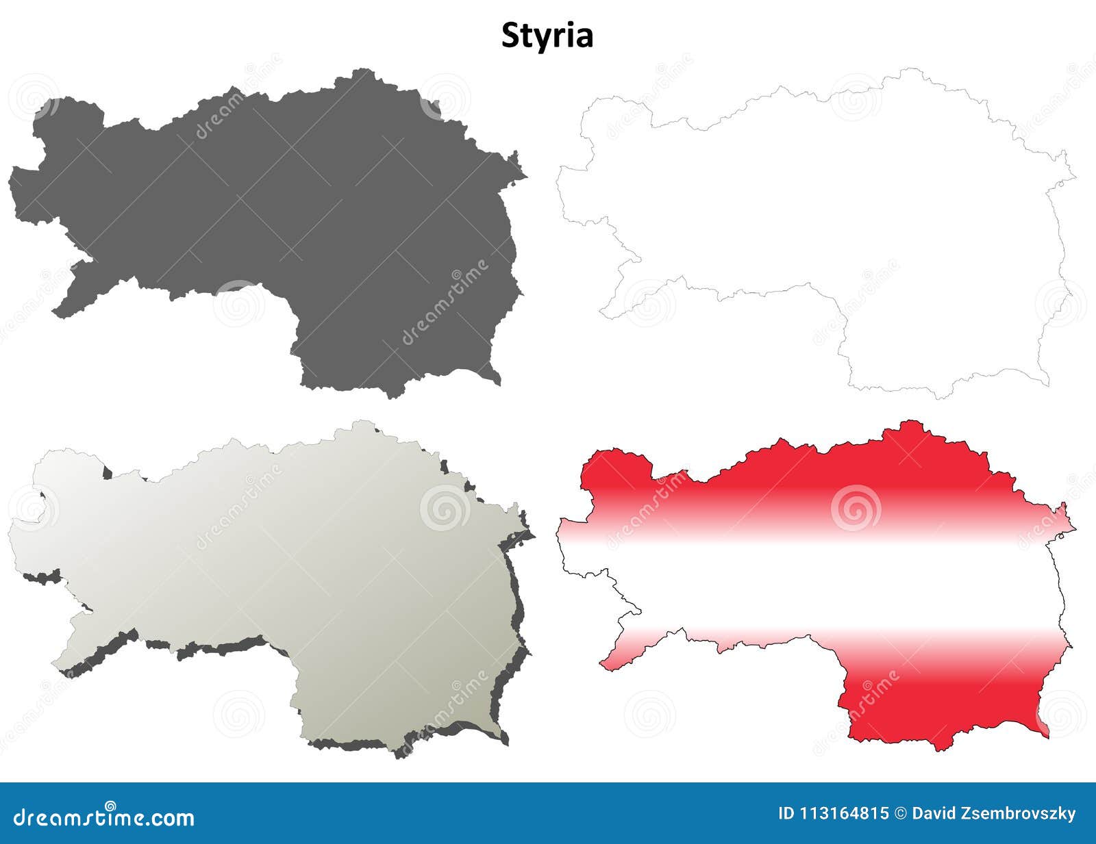 Styria Map Vector | CartoonDealer.com #125089104