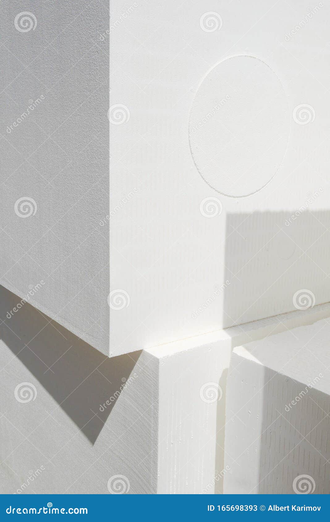 Styrofoam blocks, close-up stock image. Image of decoration - 165698393