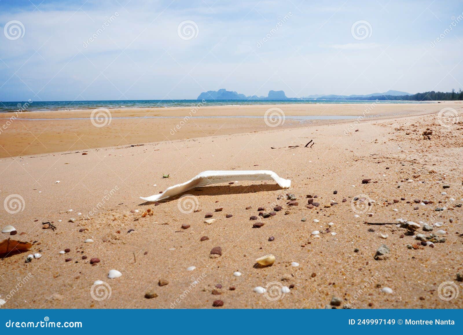 Styrofoam Box Scraps is on the Beach, Environmental Pollution ...