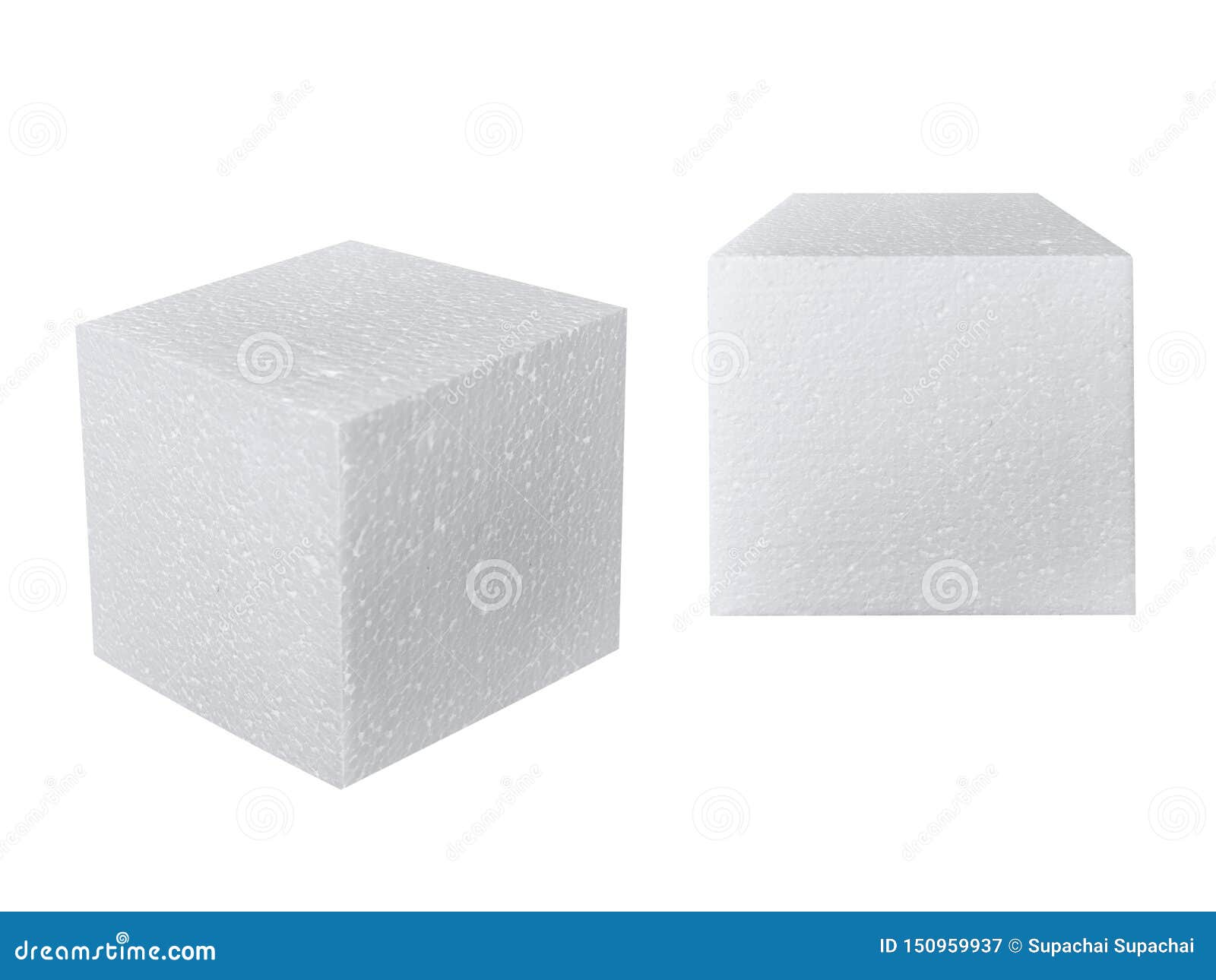 Styrofoam Cube Isolated on White Background, with Clipping Path Stock ...