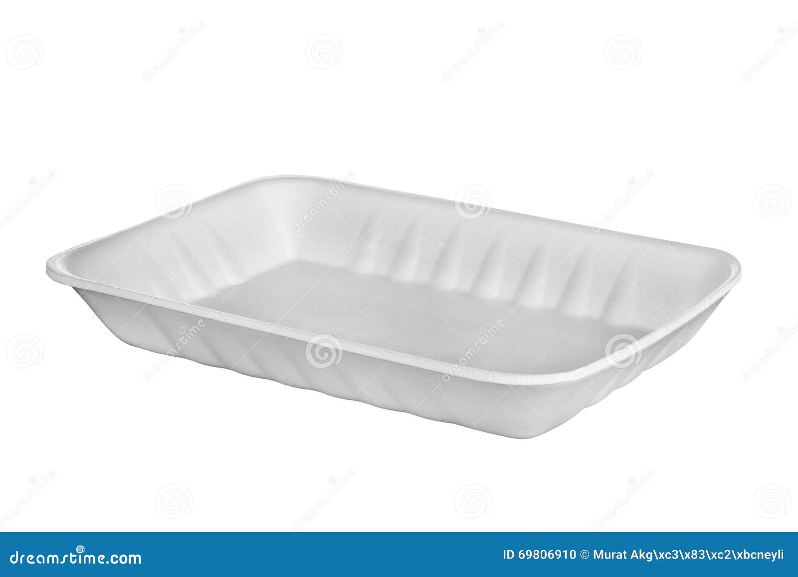 Styrofoam Food Tray Isolated on White with Clipping Path Stock Photo ...